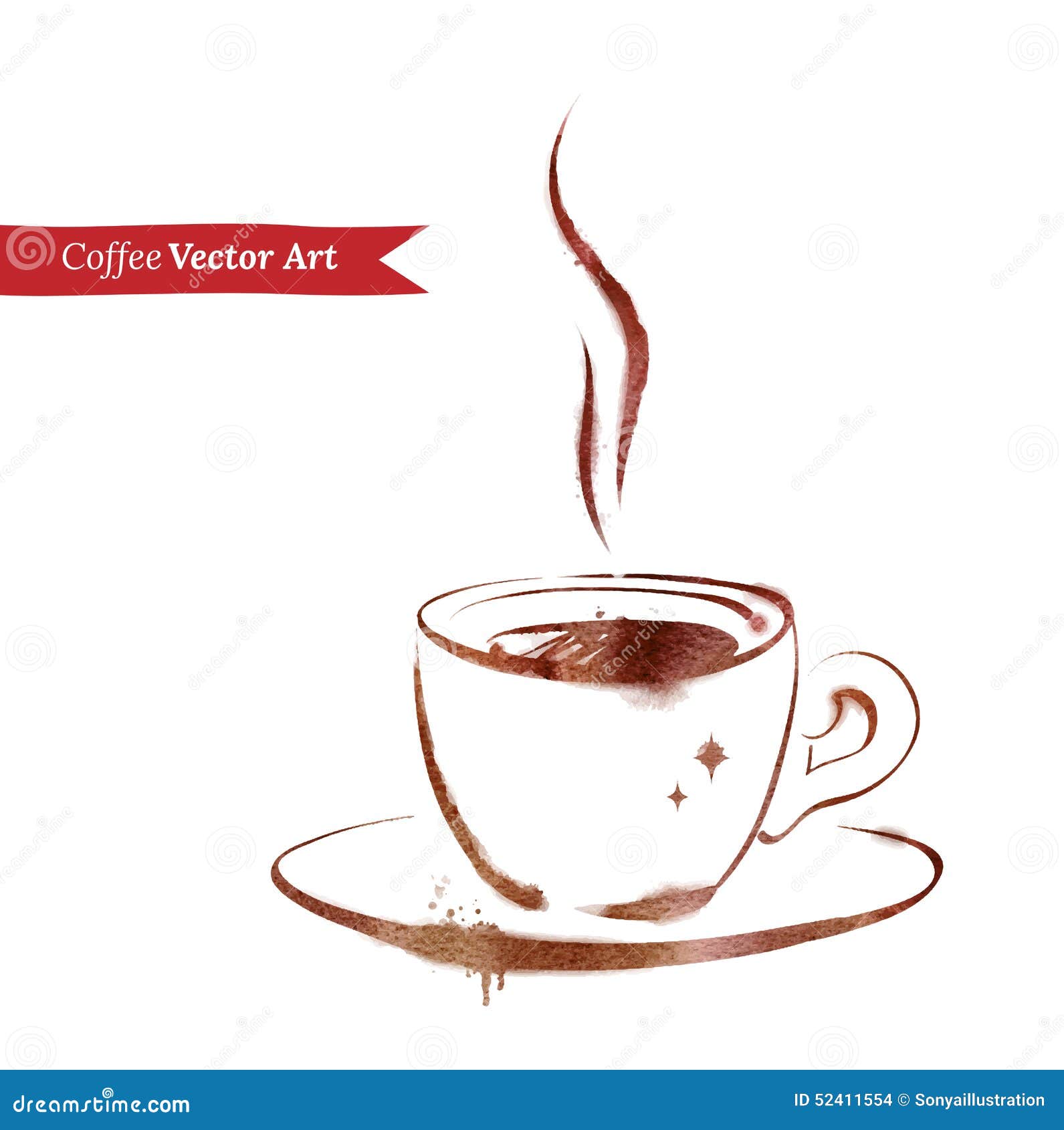 A cup of espresso stock vector. Illustration of drink - 52411554