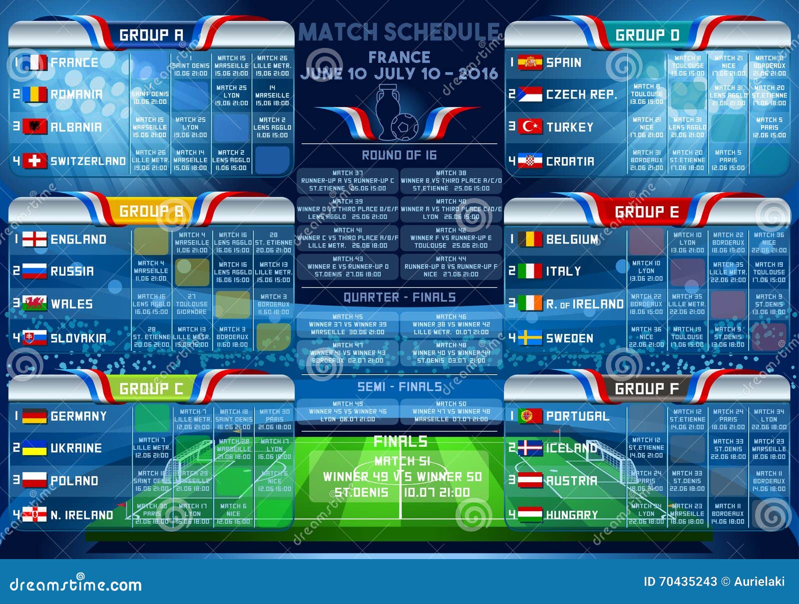 Cup EURO 2016 Finals Schedule Stock Vector - Illustration of board ... Cup EURO 2016 Finals Schedule Stock Vector - Illustration of board ...