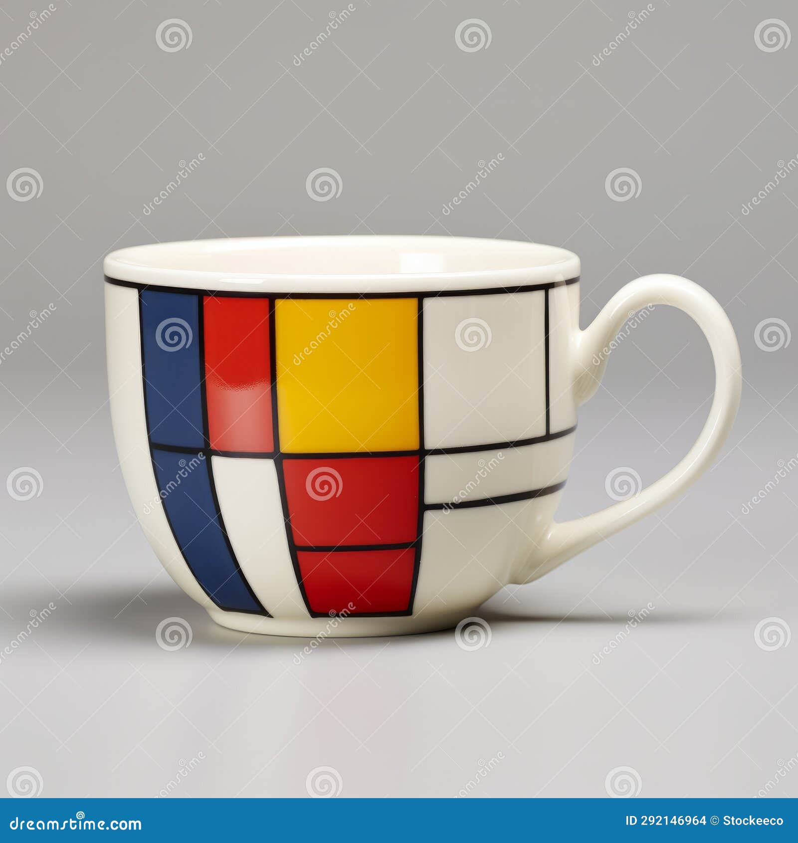 Modern Mondrian Cup Design by Moroni Stock Illustration - Illustration ...