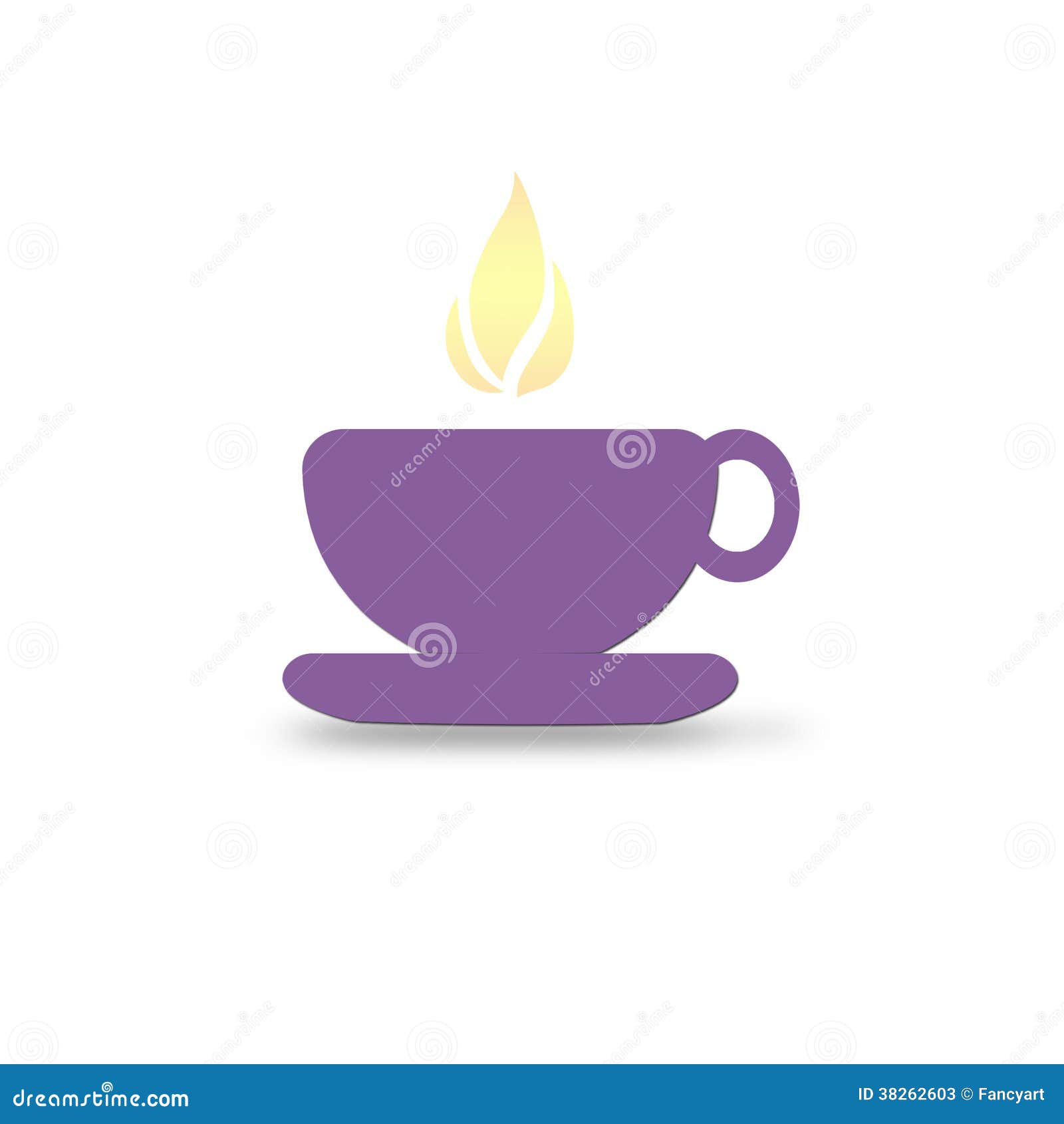 Cup with flames stock illustration. Illustration of espresso - 38262603