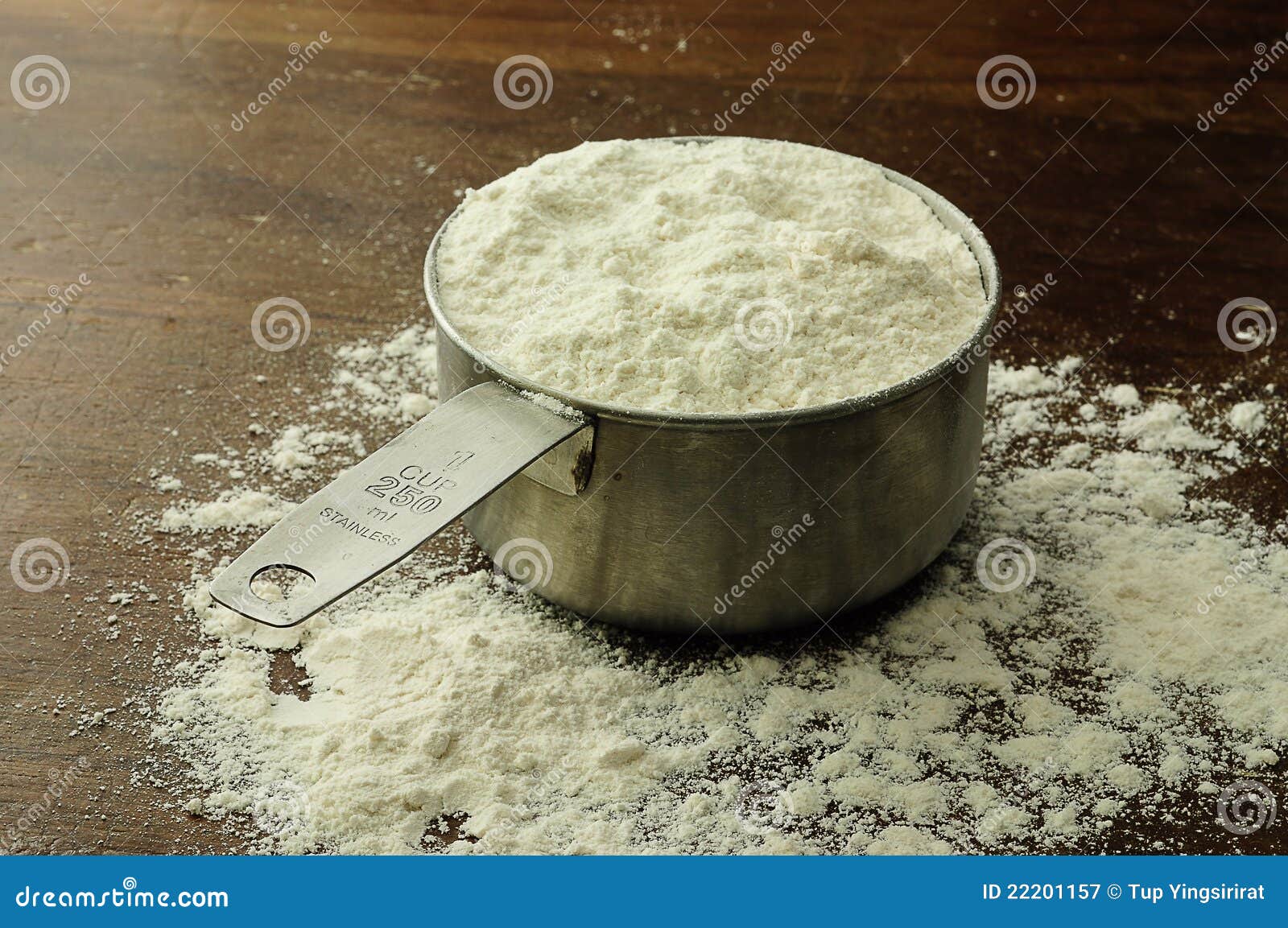 A cup of flour stock image. Image of table, wheat, preparing - 22201157