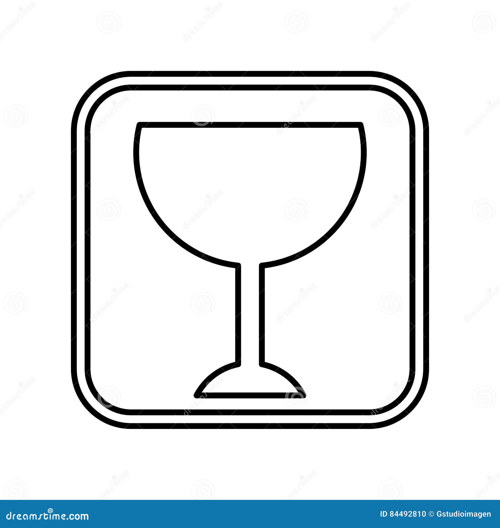 Cup fragile packing sign stock illustration. Illustration of cargo ...