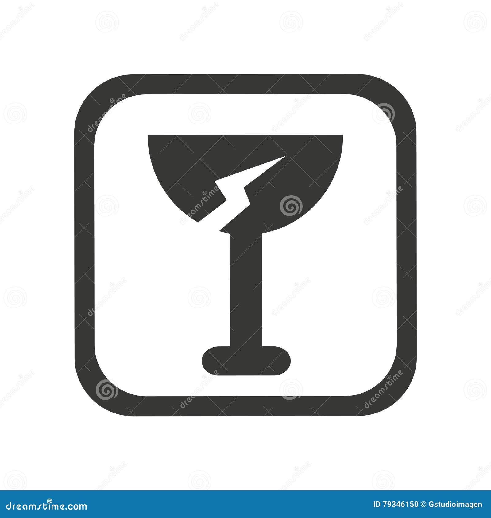 Cup Fragile Symbol Isolated Icon Stock Illustration - Illustration of ...