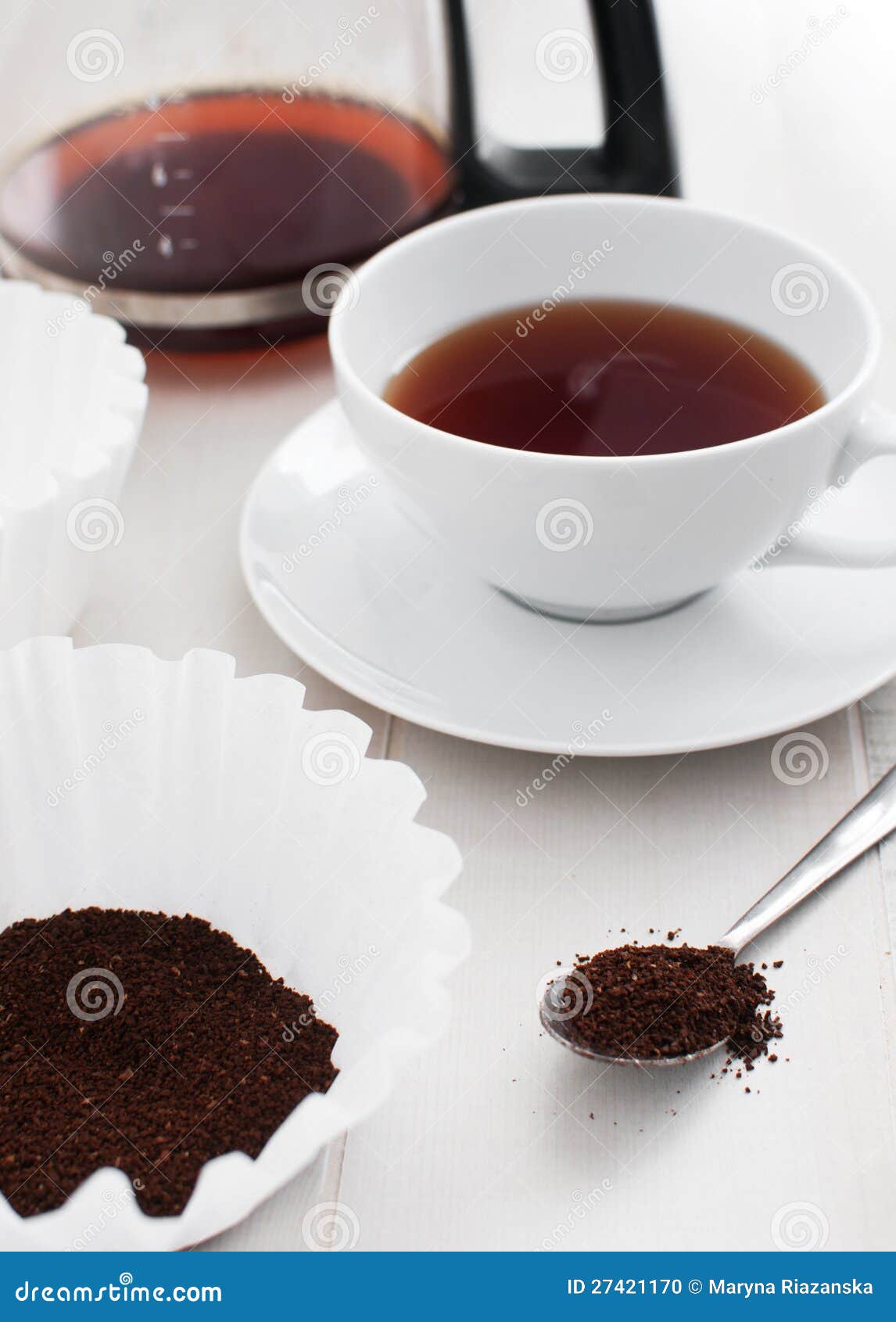Cup of fresh brewed coffee stock photo. Image of caffeine - 27421170