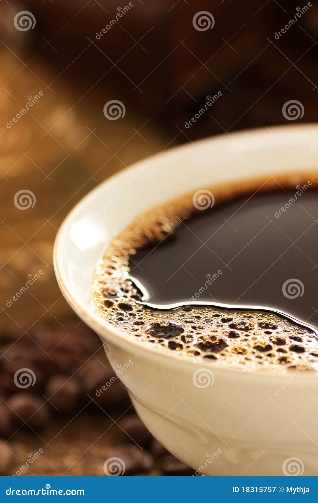 Cup of fresh coffee stock image. Image of grind, cappuccino - 18315757