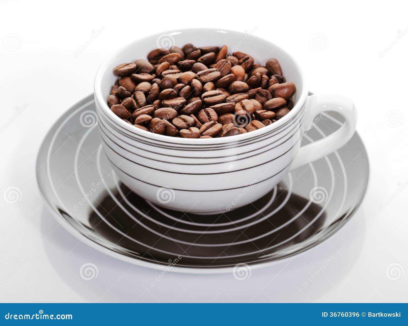 A cup full of coffee beans stock photo. Image of isolation - 36760396