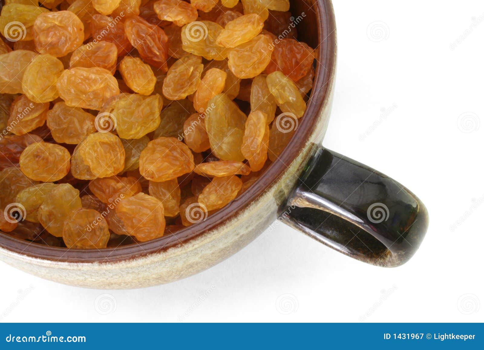 Cup full of raisins stock image. Image of yellow, yummy - 1431967