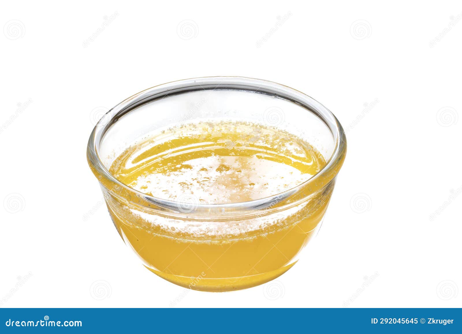 Cup of Golden Melted Butter Isolated Stock Image - Image of white ...