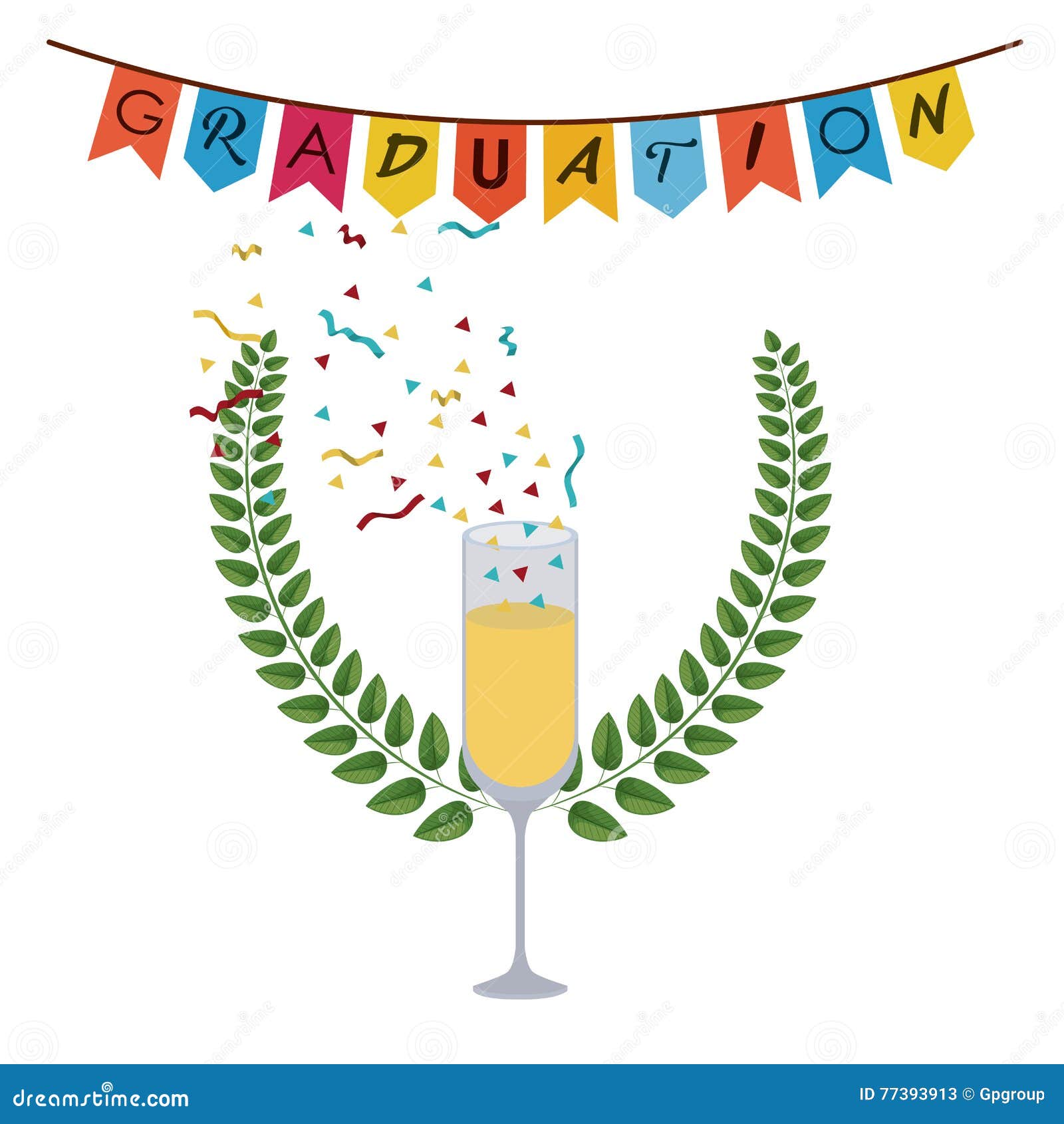 Cup of Graduation Celebration Design Stock Vector - Illustration of ...