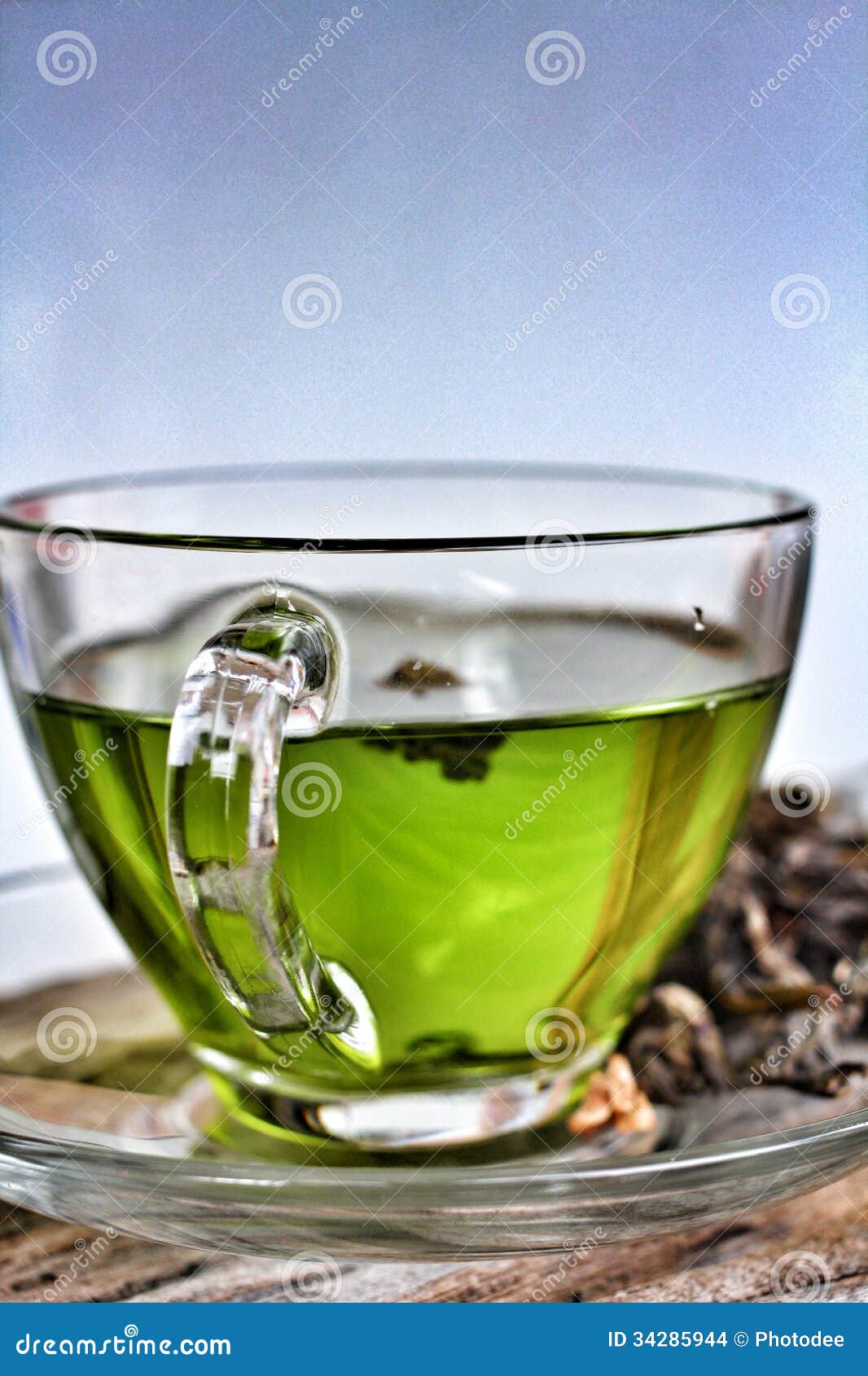 Cup with green tea stock photo. Image of refreshment - 34285944
