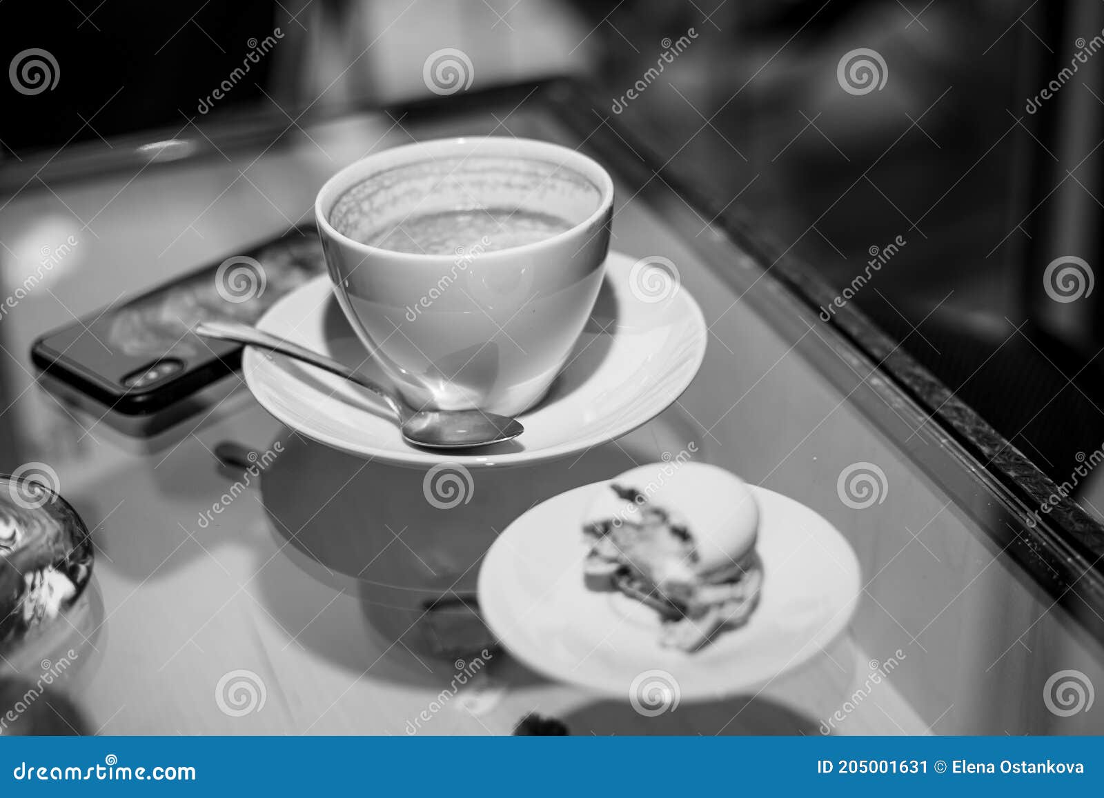 A cup of half-drunk coffee stock image. Image of beverage - 205001631