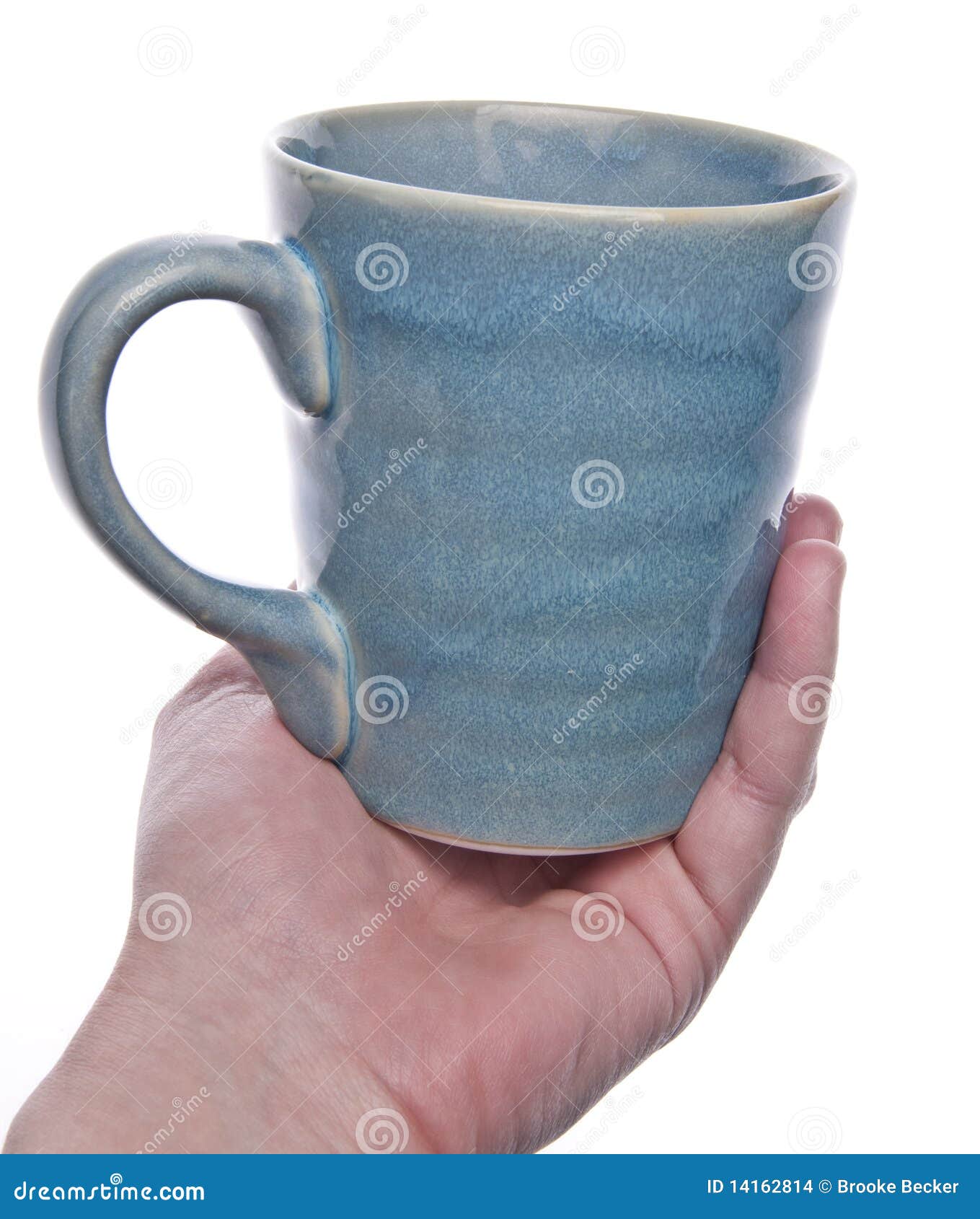 Cup in Hand stock photo. Image of white, studio, hand - 14162814