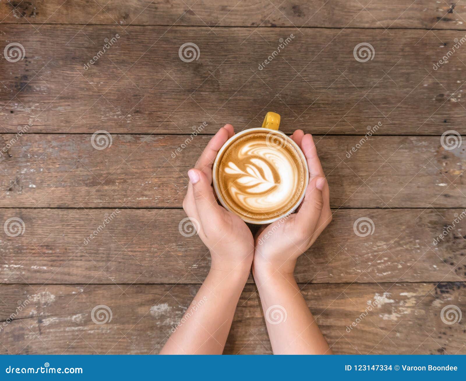 Coffee cup in hand stock photo. Image of person, high - 123147334