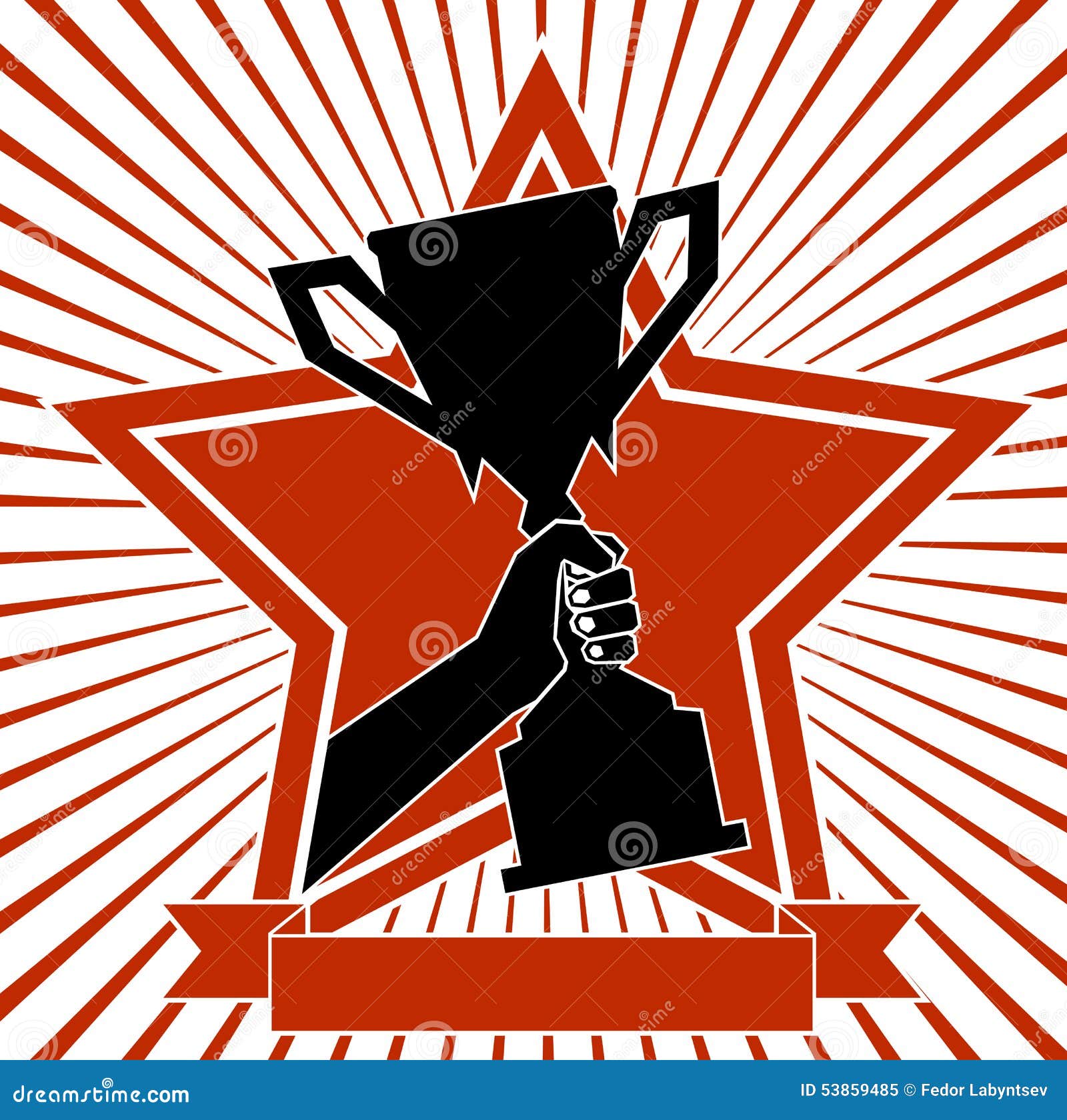 Cup in a Hand a Victory Symbol Stock Vector - Illustration of finger ...