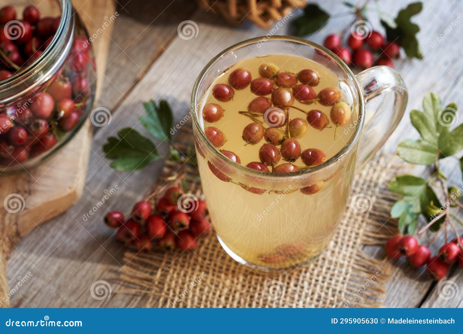 A Cup of Hawthorn Berry Tea Stock Photo - Image of fresh, medicinal ...