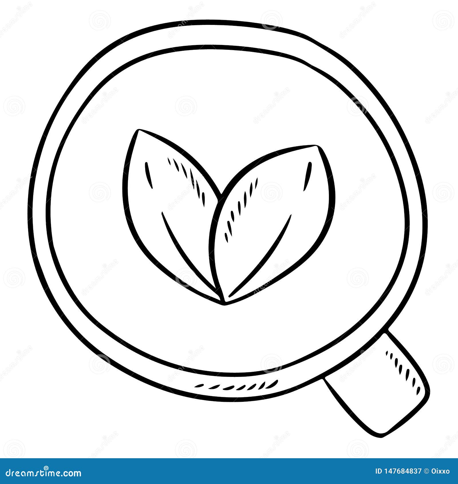 Cup of Herbal Tea. Hand Drawn Comic Style Tea Leaves Drink Doodle ...