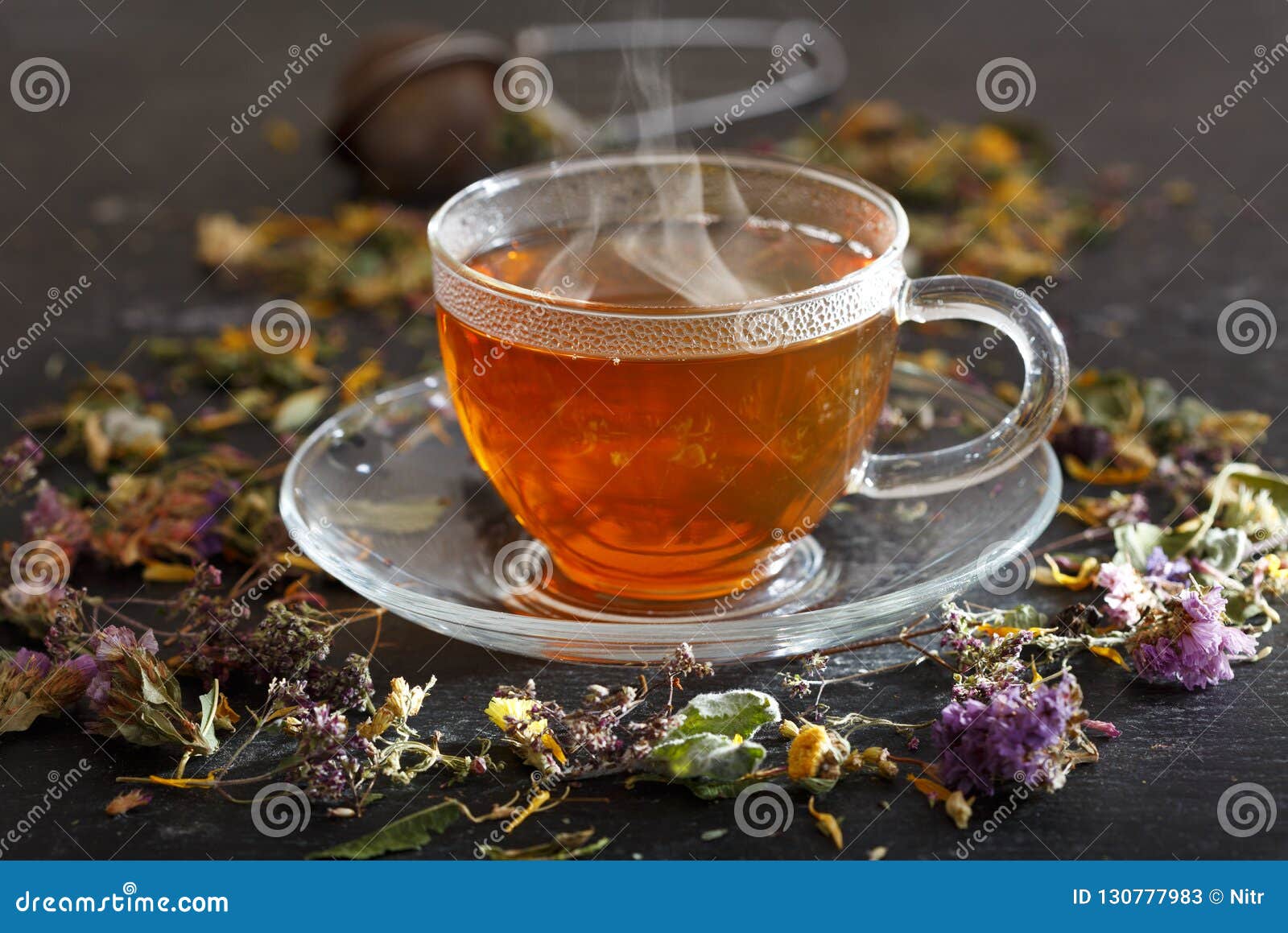 Cup of Herbal Tea with Various Herbs Stock Image - Image of healthy ...