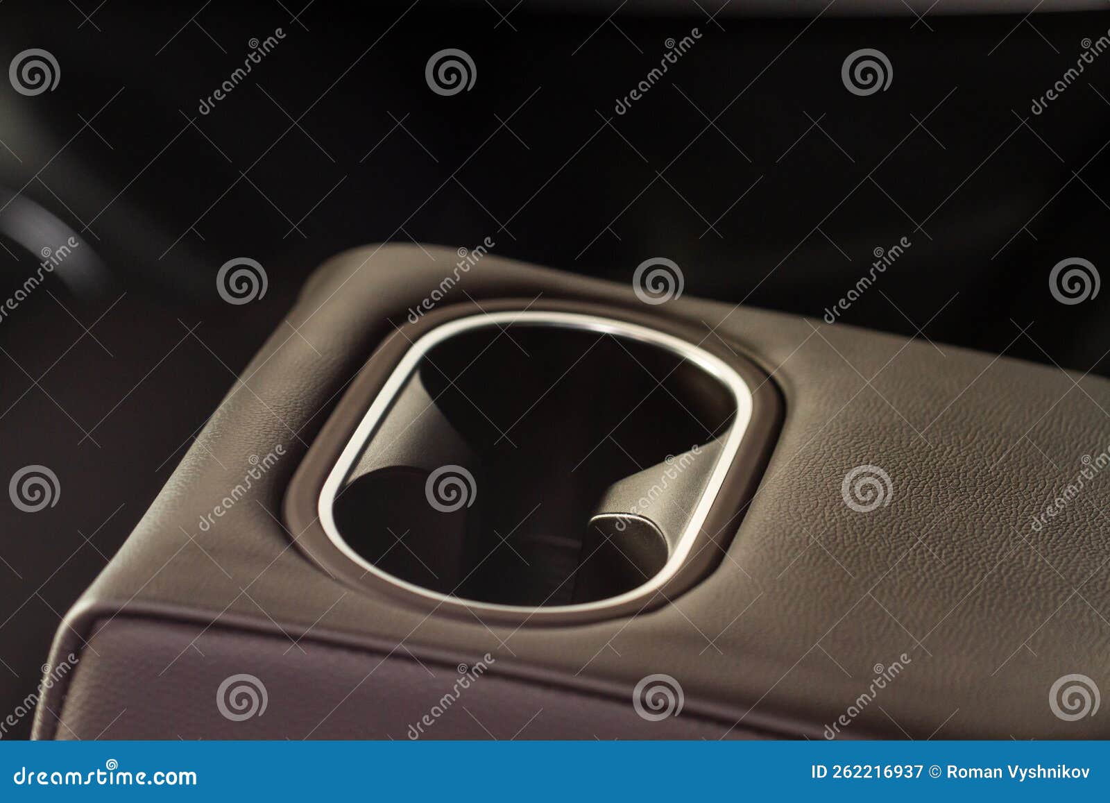 Cup Holders Inside Modern Car Interior. Stock Image - Image of object ...