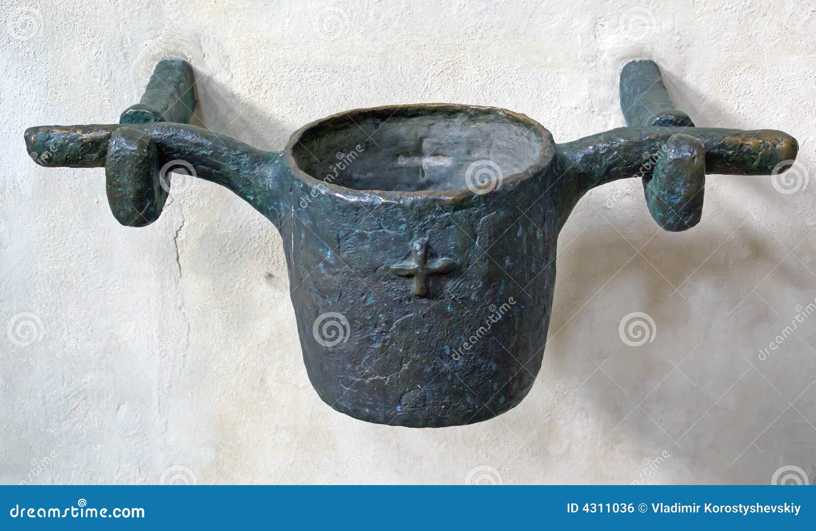 Cup for holy water stock photo. Image of metal, object - 4311036