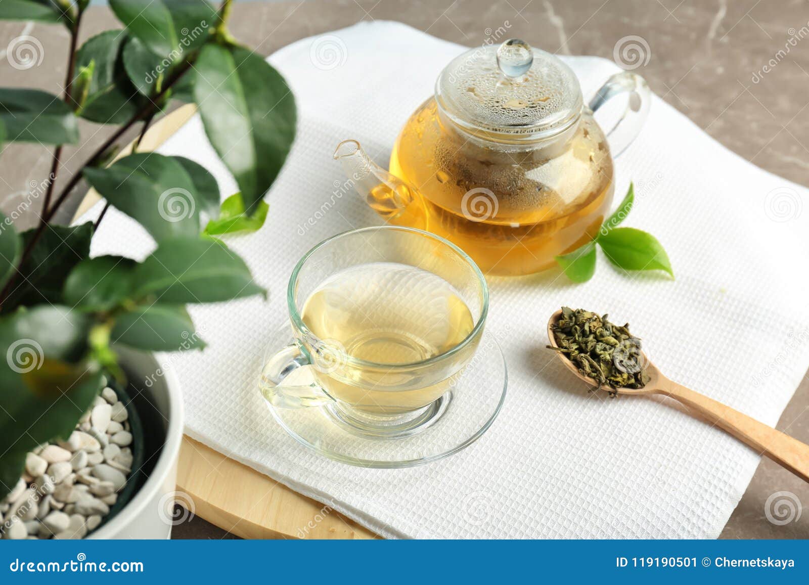 Cup of Hot Aromatic Tea and Teapot Stock Image - Image of green, indian ...