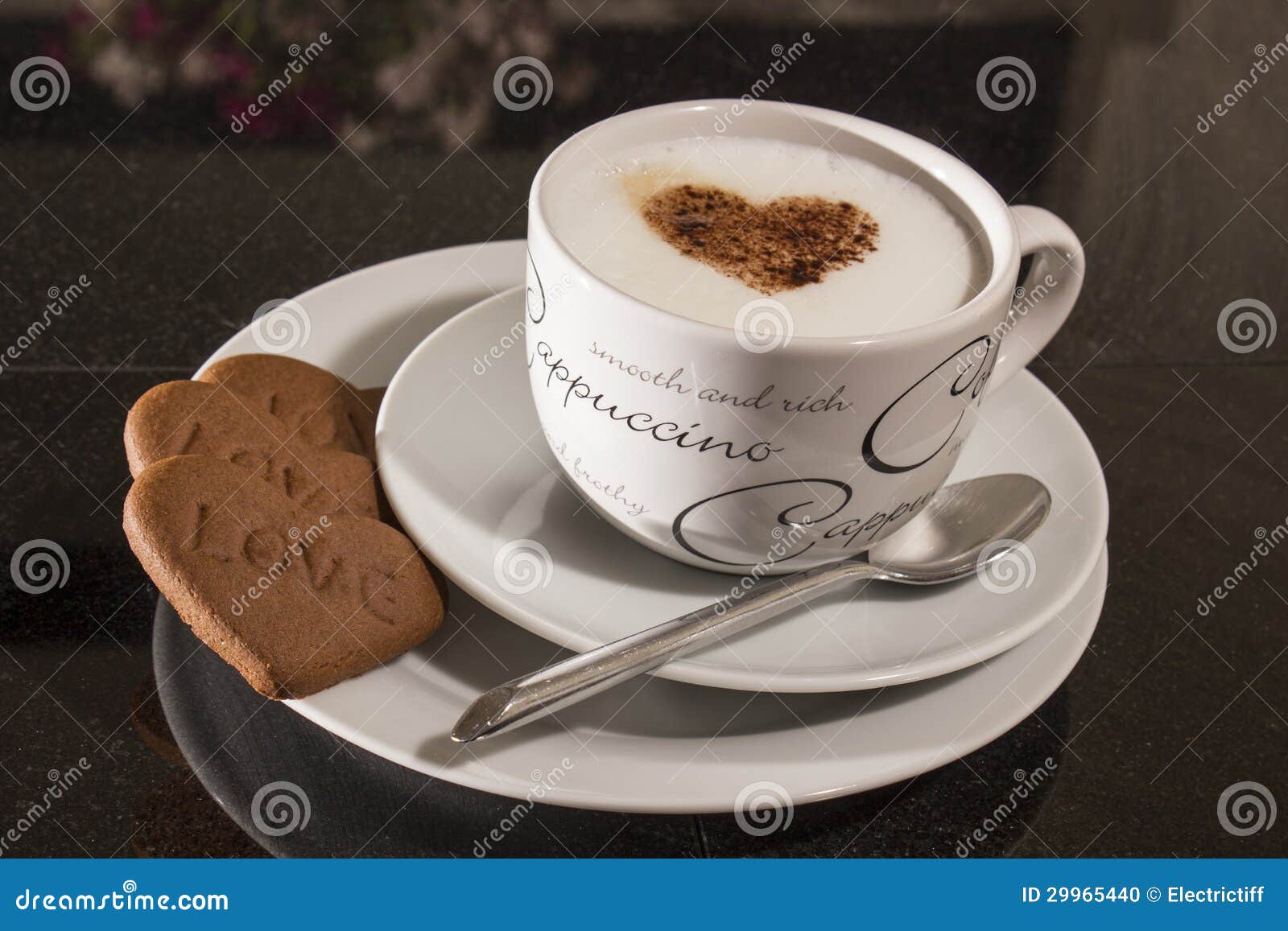Love Cappuccino stock photo. Image of cappuccino, spoon - 29965440