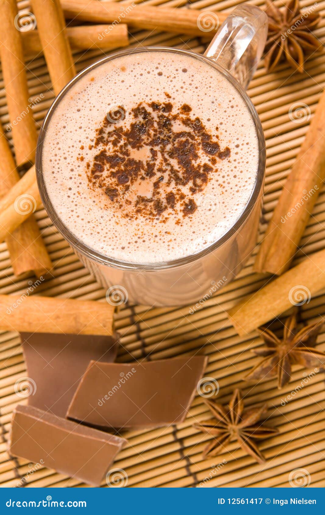 Cup of hot chocolate stock image. Image of decorated - 12561417