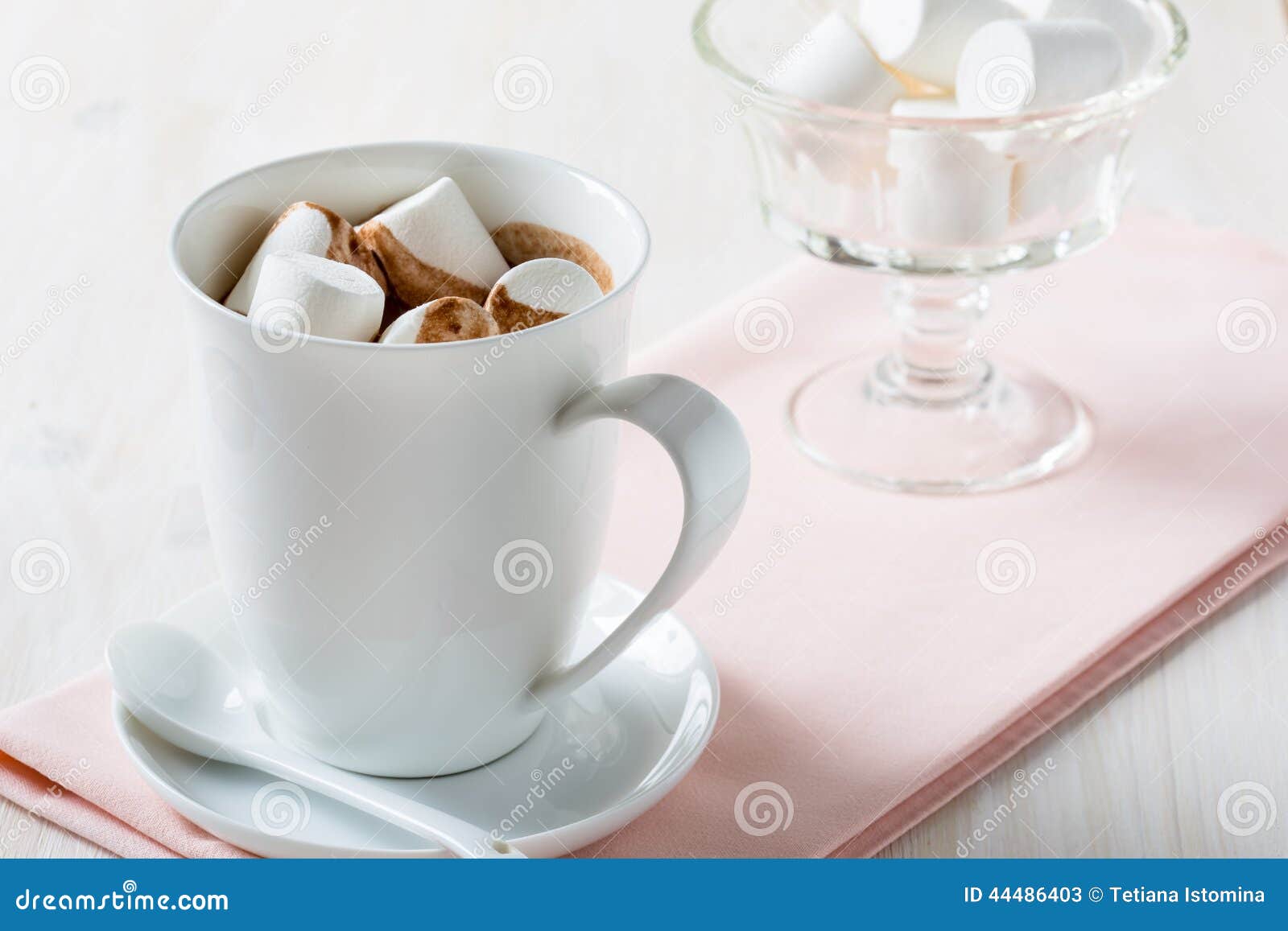 Cup of Hot Chocolate on a White Table Stock Image - Image of gastronomy ...