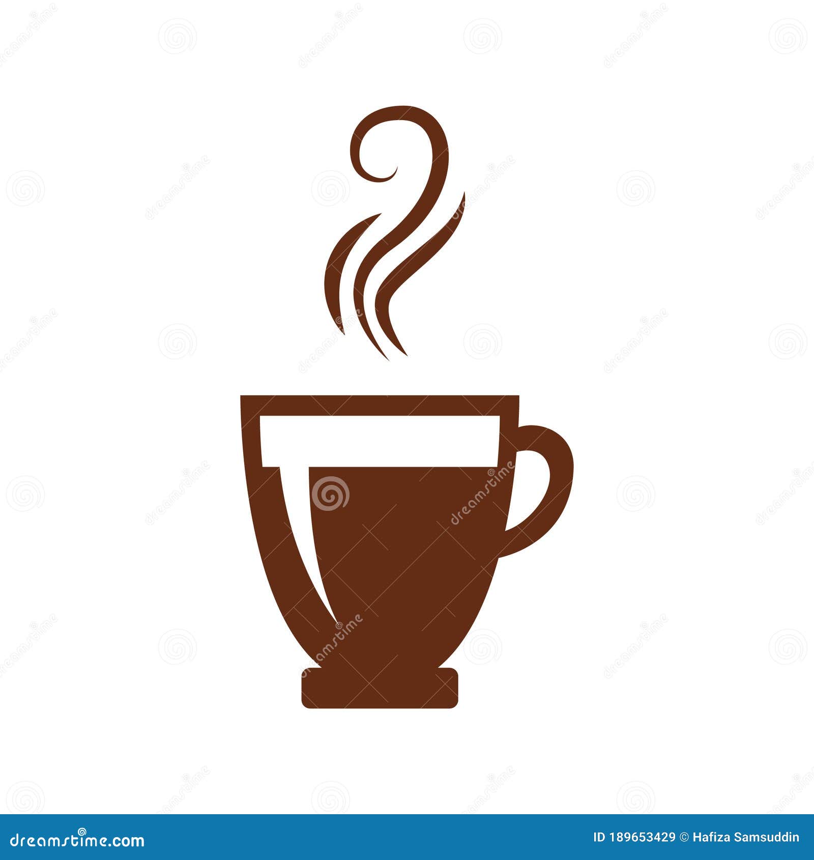 Cup of Hot Coffee. Vector Illustration Decorative Design Stock Vector ...