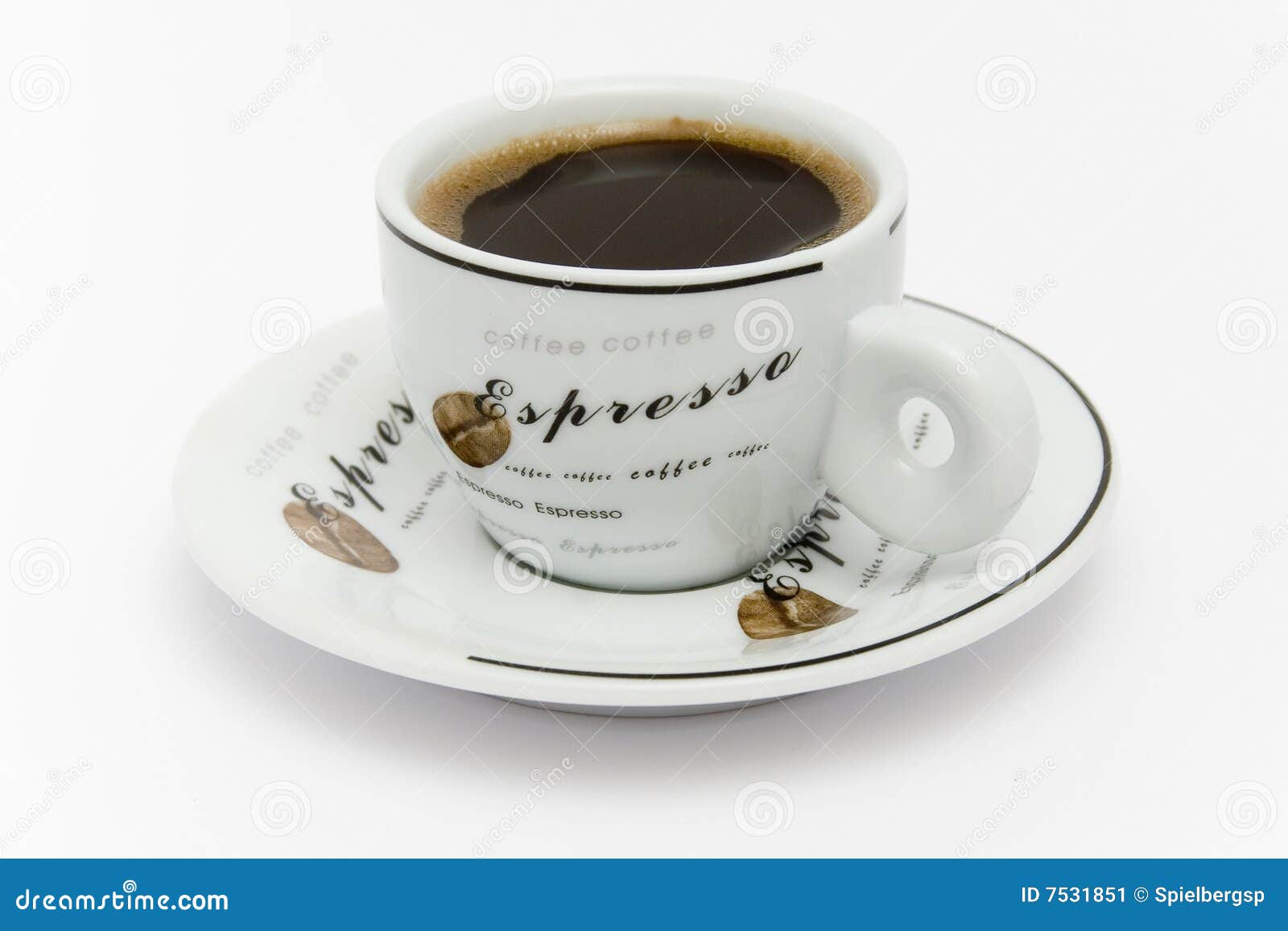 Cup of hot espresso coffee stock image. Image of white - 7531851