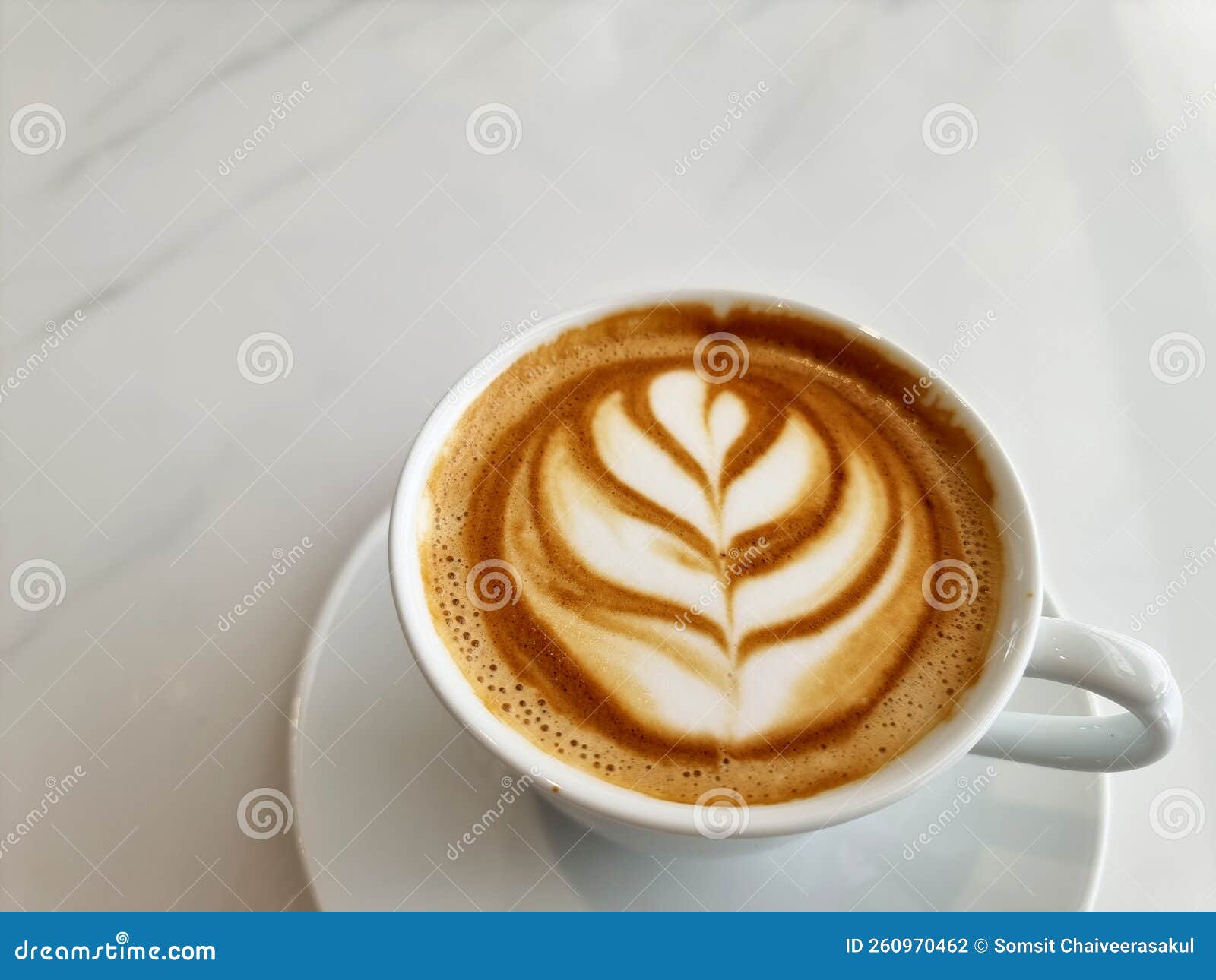 A Cup of Hot Latte Art Simple Tulip Coffee Stock Photo - Image of drink ...
