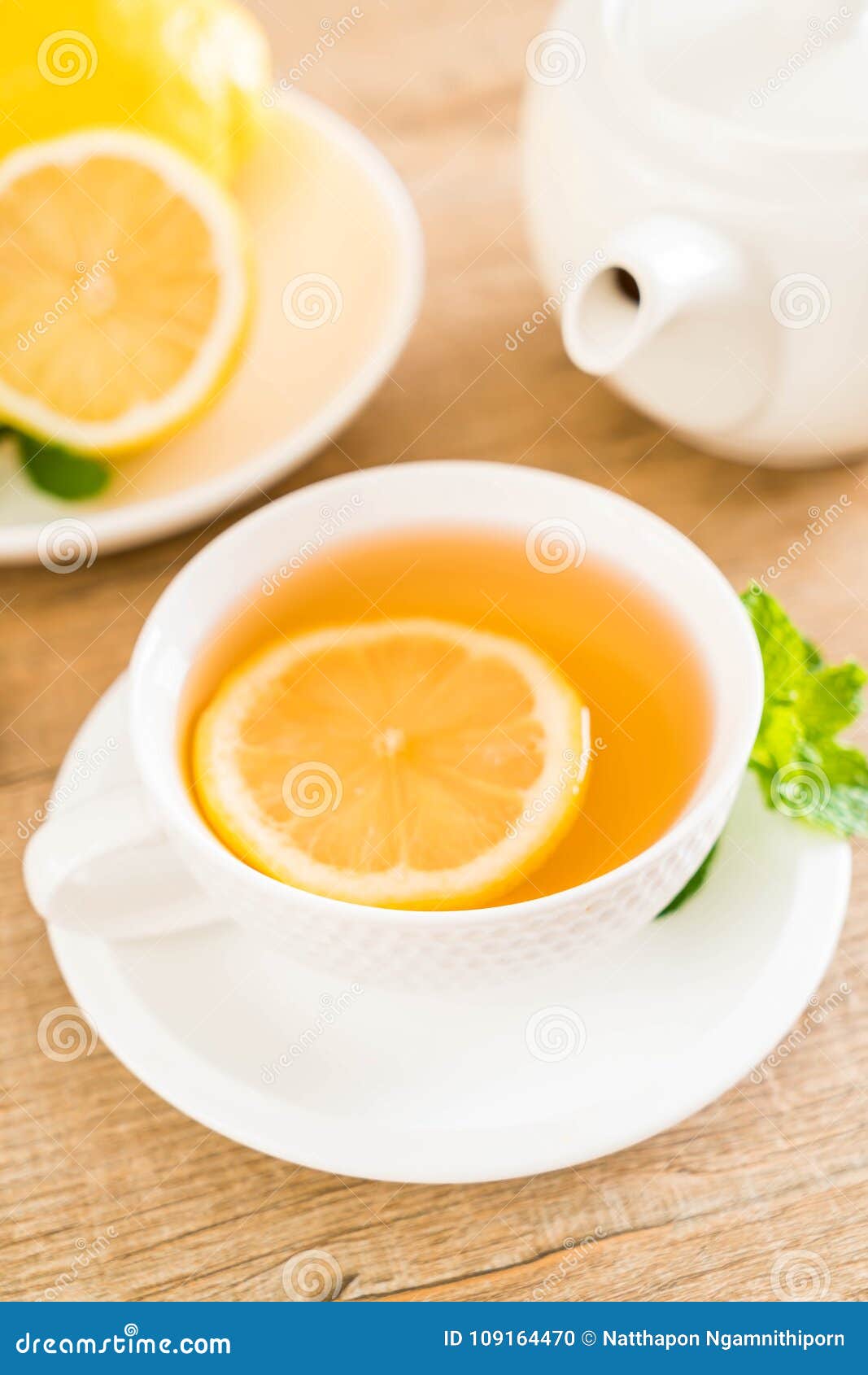 Hot lemon tea stock photo. Image of liquid, fruit, time - 109164470