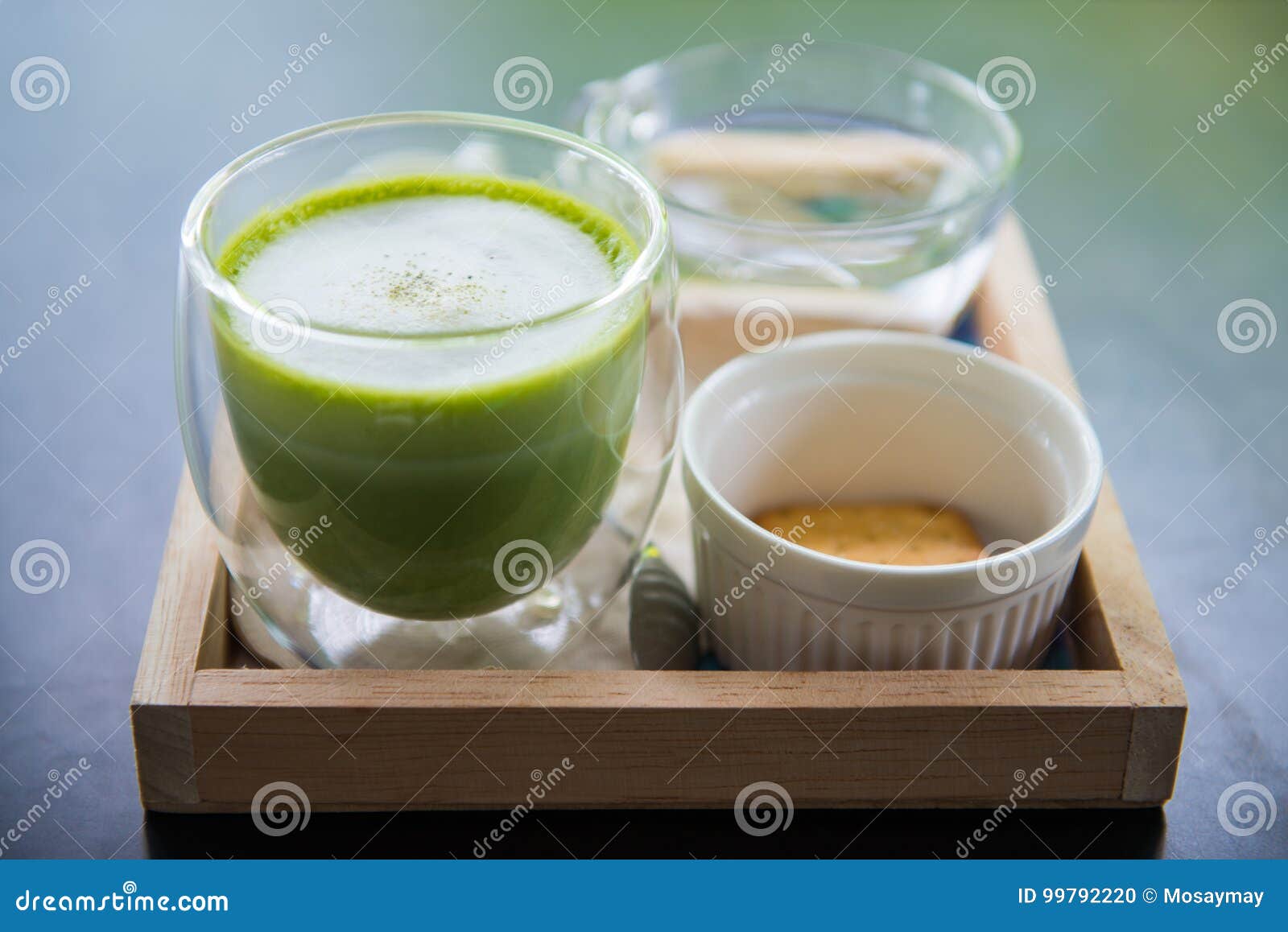 Cup of Hot Matcha Green Tea with Milk Foam Stock Photo - Image of ...
