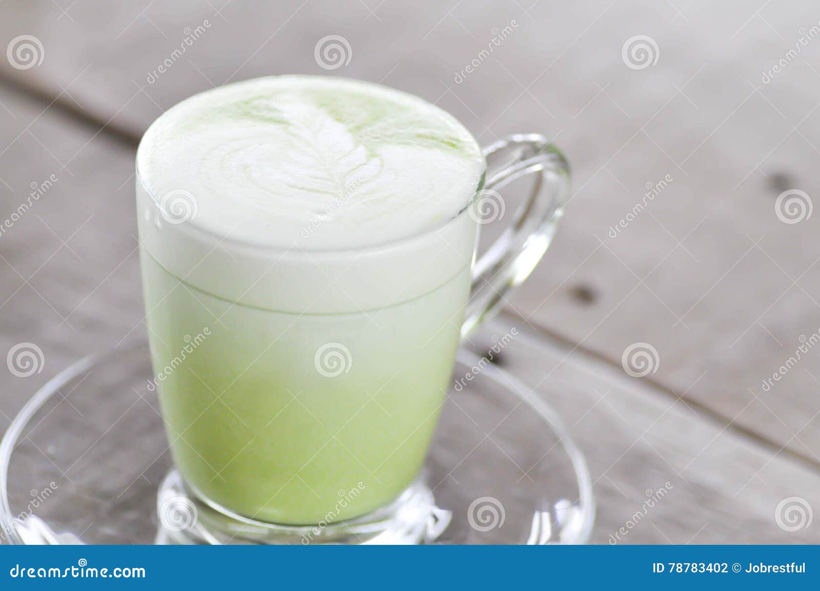 Cup of Hot Milk Green Tea,matcha Stock Photo - Image of nature ...