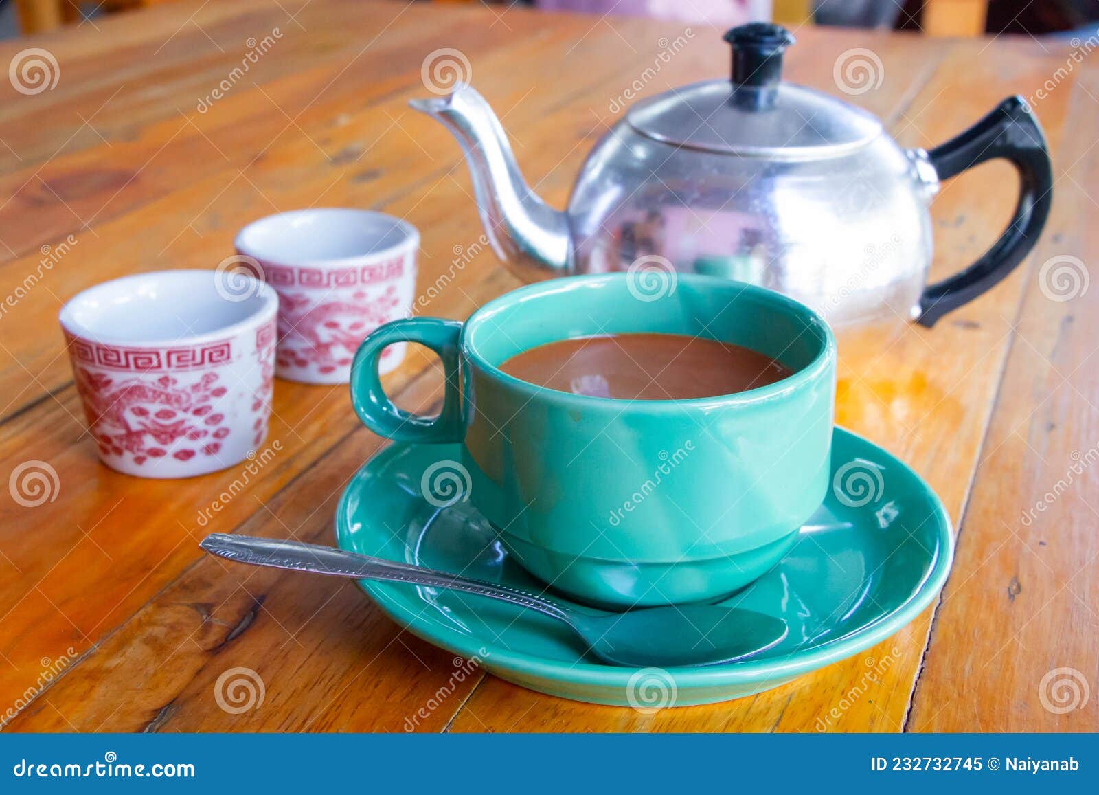 Cup of hot milk tea stock image. Image of restaurant - 232732745