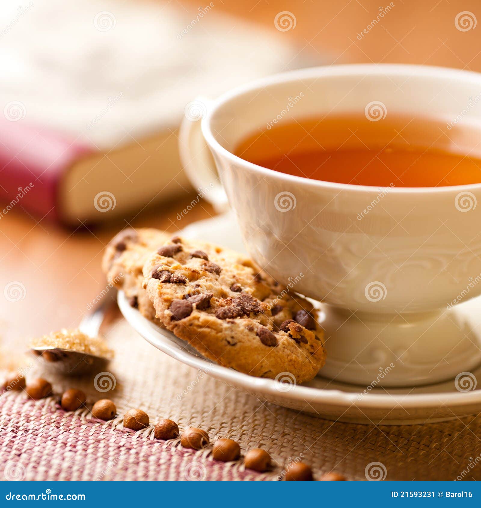 Hot Tea With Biscuits