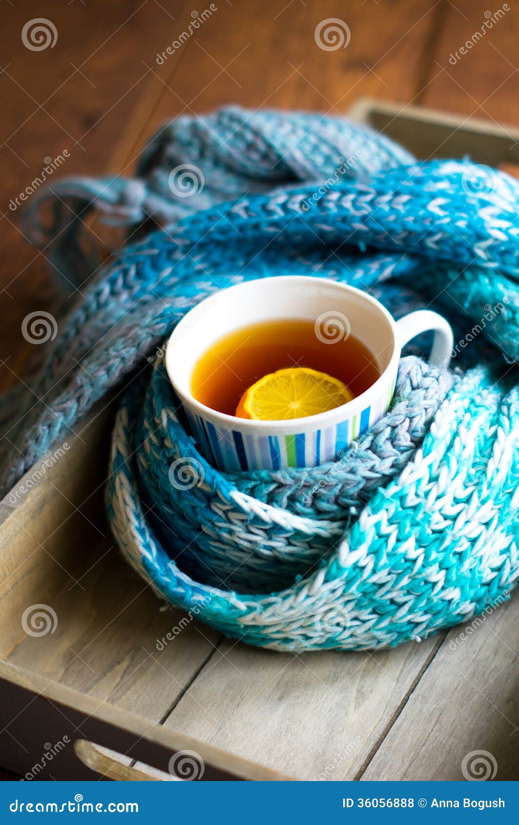Cup of Hot Tea in the Cold Time Stock Photo - Image of infection, lemon ...