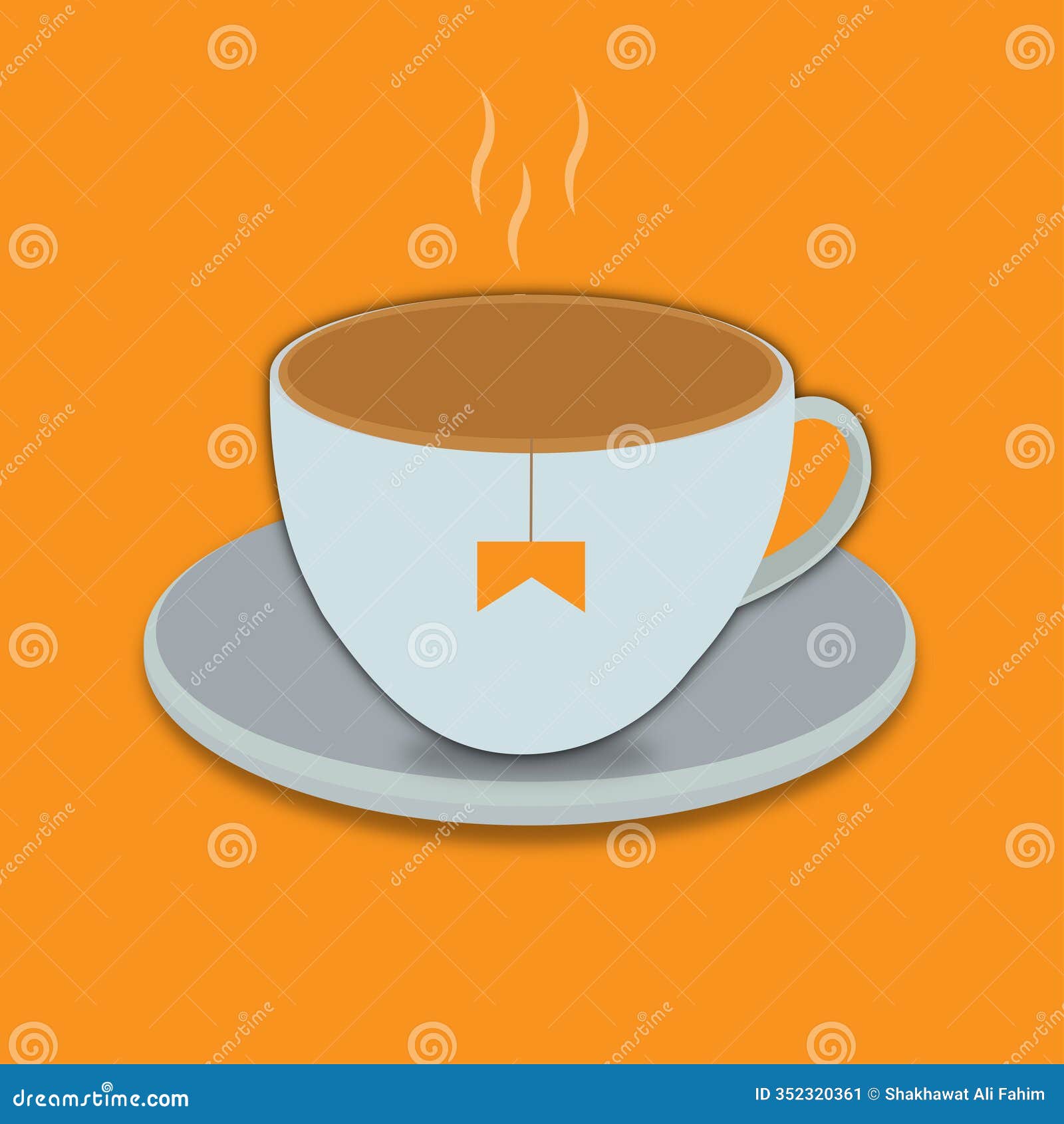 Cup of Hot Tea . Hot Tea Drink Cup Vector Illustration Stock ...