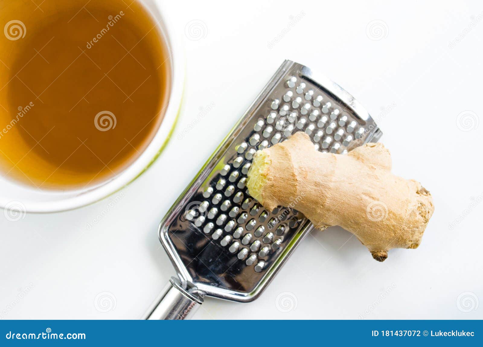Cup of Hot Tea with Ginger on Top of Scraper in a Conceptual Image ...