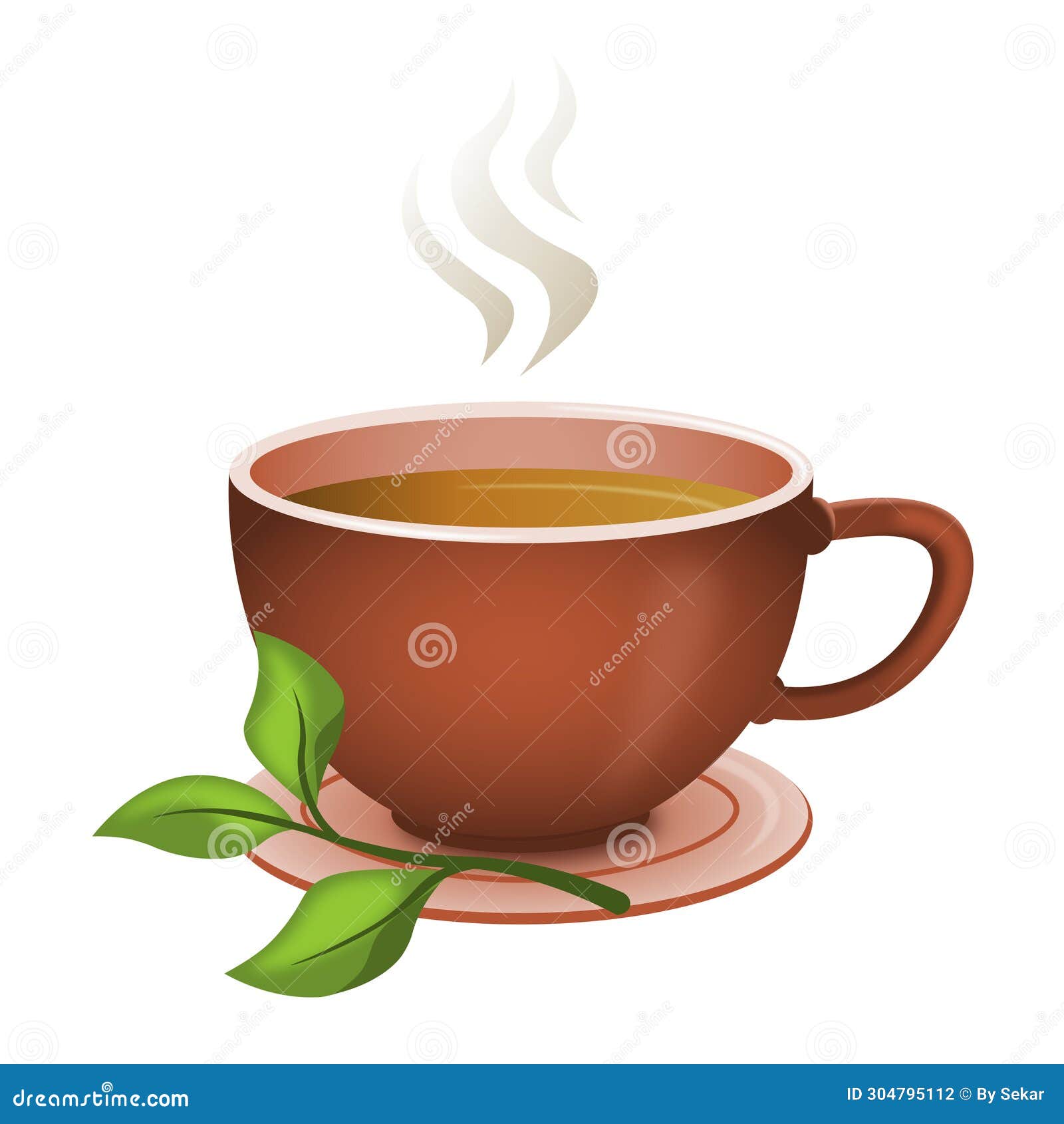 Cup of Hot Tea Illustration Vector Stock Vector - Illustration of aroma ...