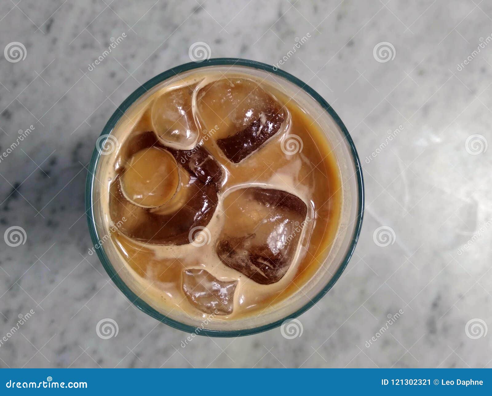 A Cup of Ice Cafe Latte Served Cold Stock Image - Image of restaurant ...