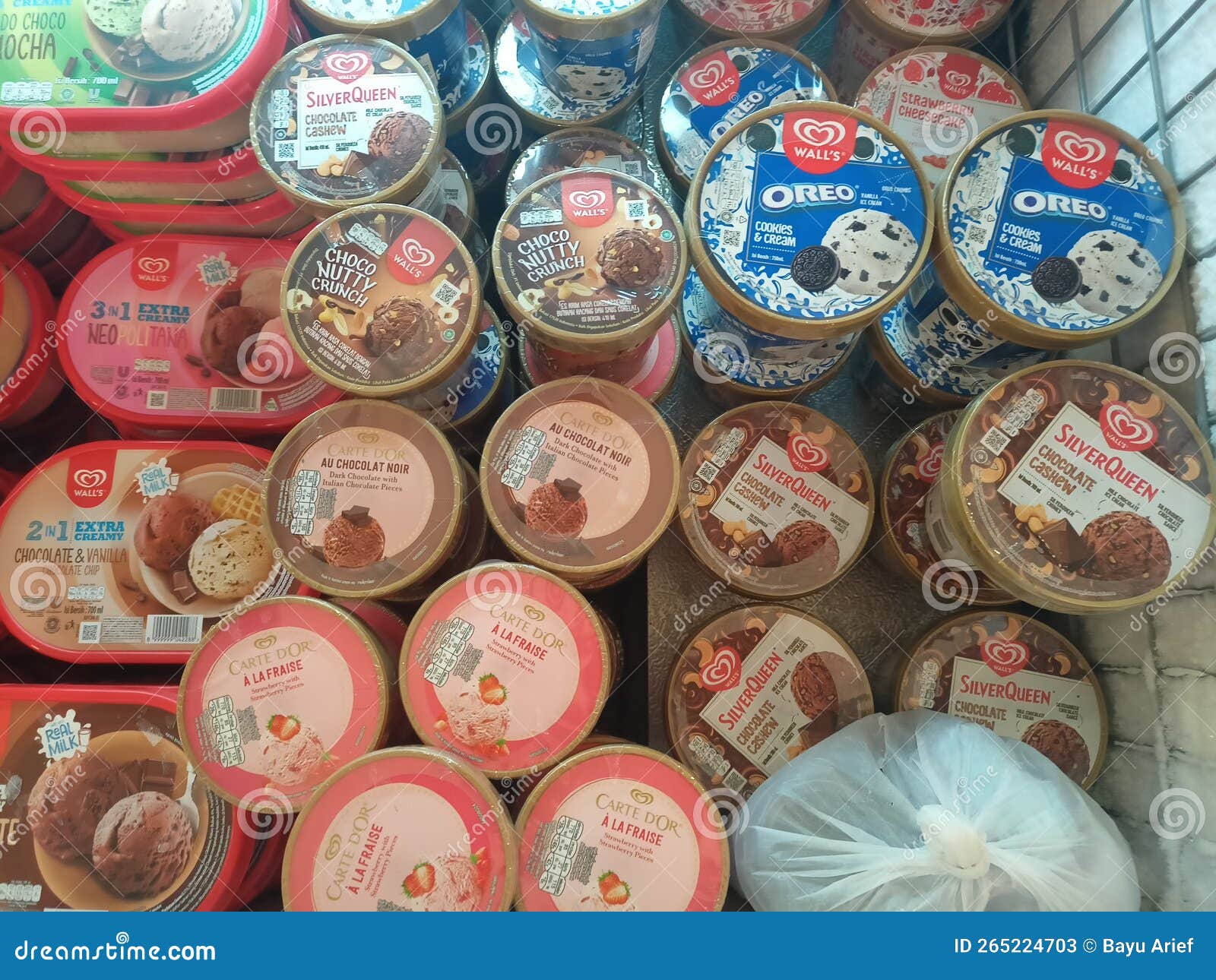 Cup of Ice Cream in a Big Chiller Editorial Stock Photo - Image of ...