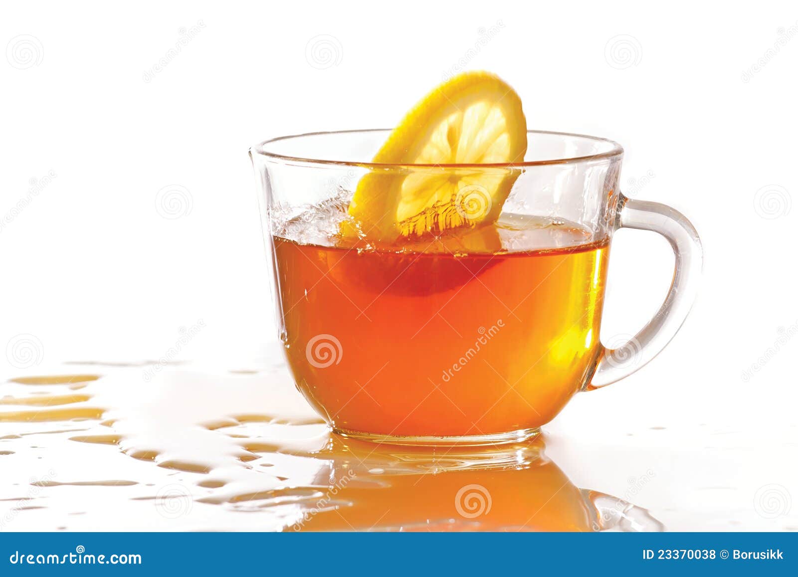 Cup of Ice Tea and Lemon with Splash Stock Photo - Image of crystal ...