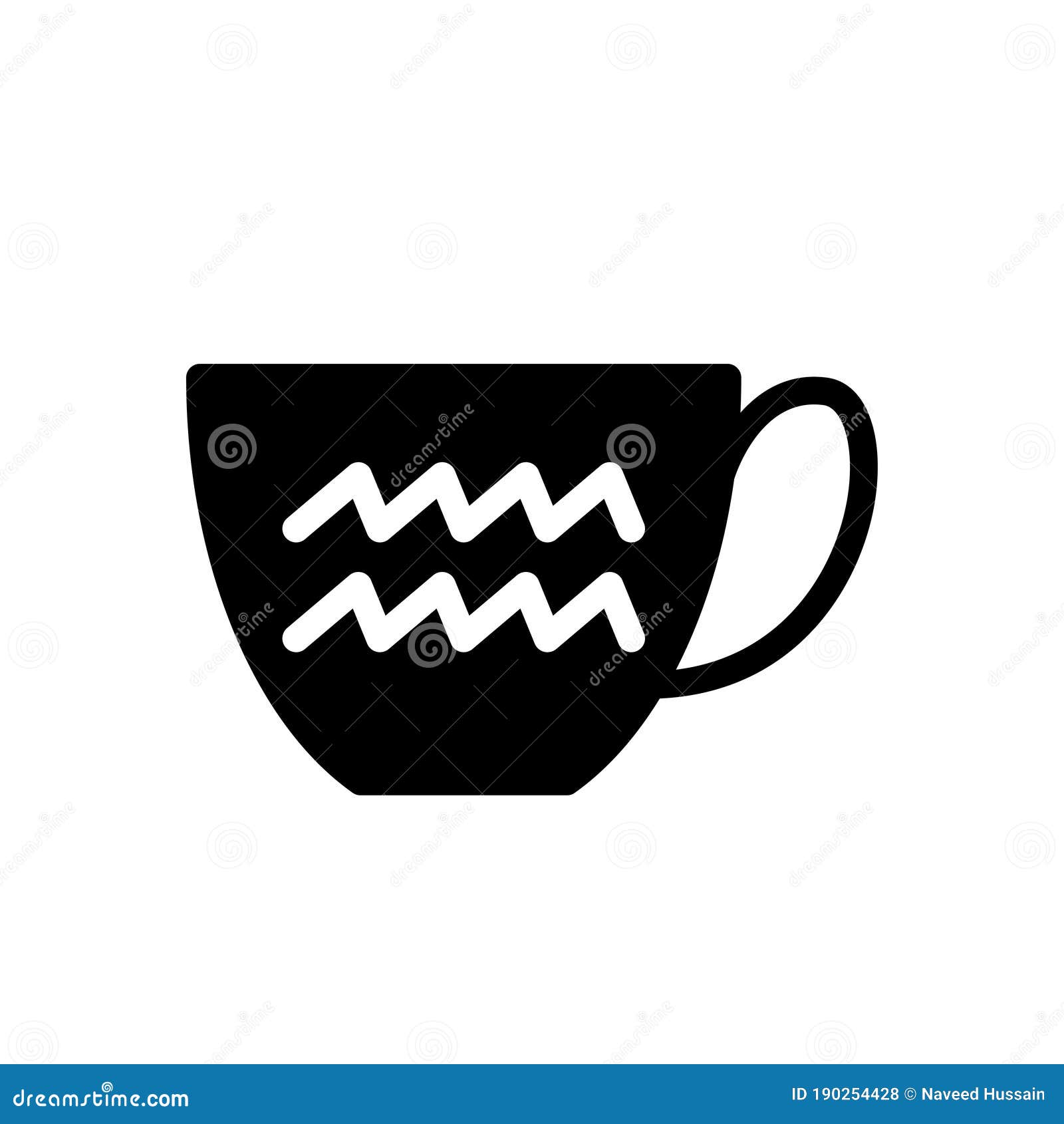 Cup Setting Glyph Flat Icon Stock Vector - Illustration of breakfast ...