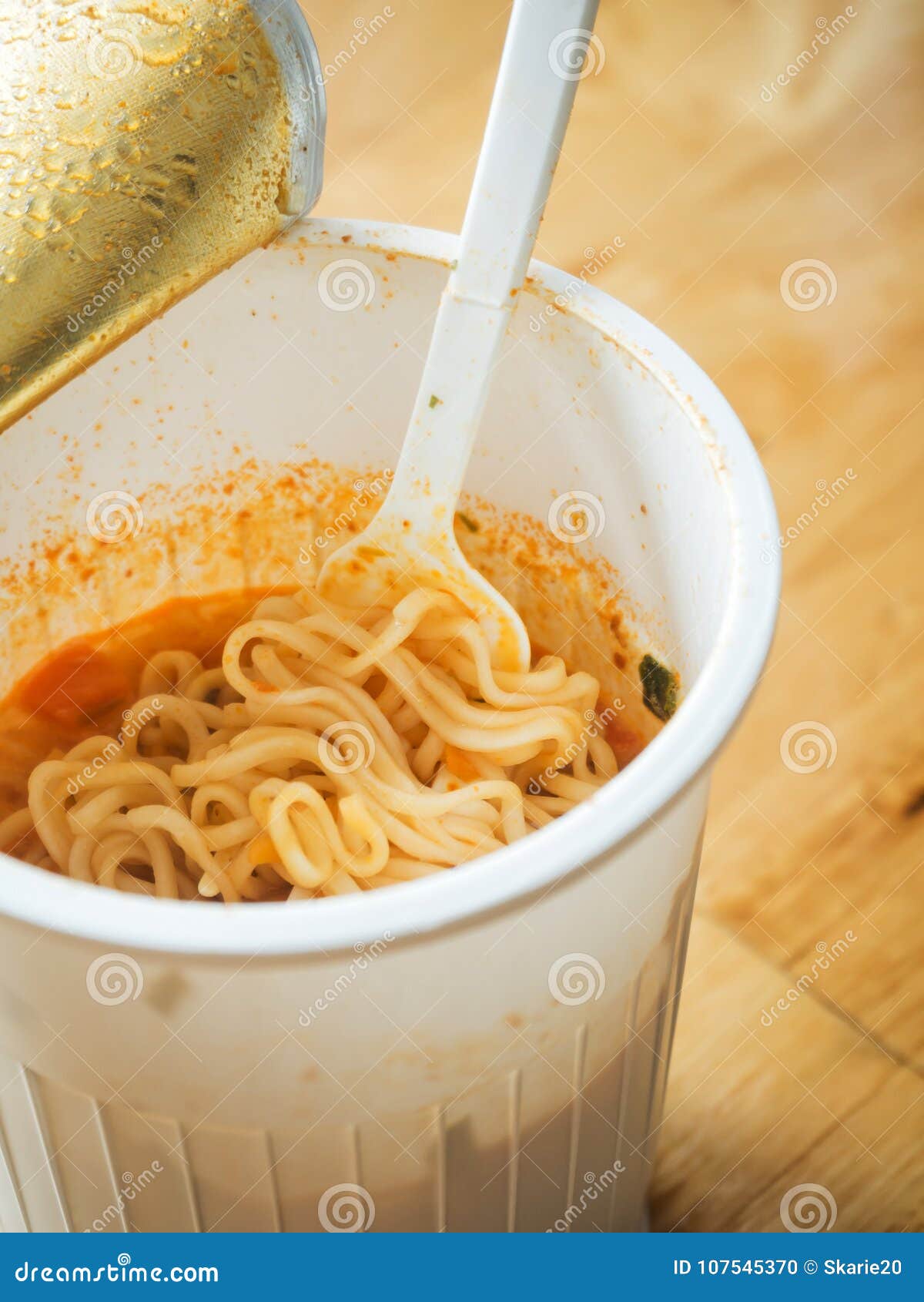 Cup of instant noodle stock photo. Image of bowl, asian - 107545370
