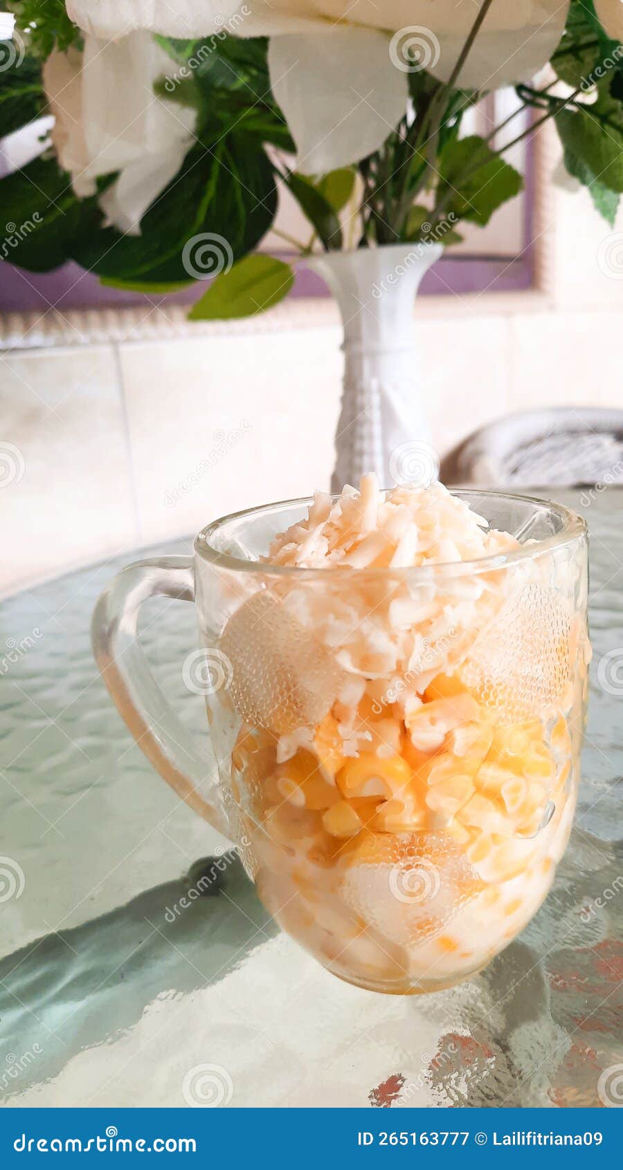 A cup of Jasuke stock image. Image of cheese, milk, steam - 265163777