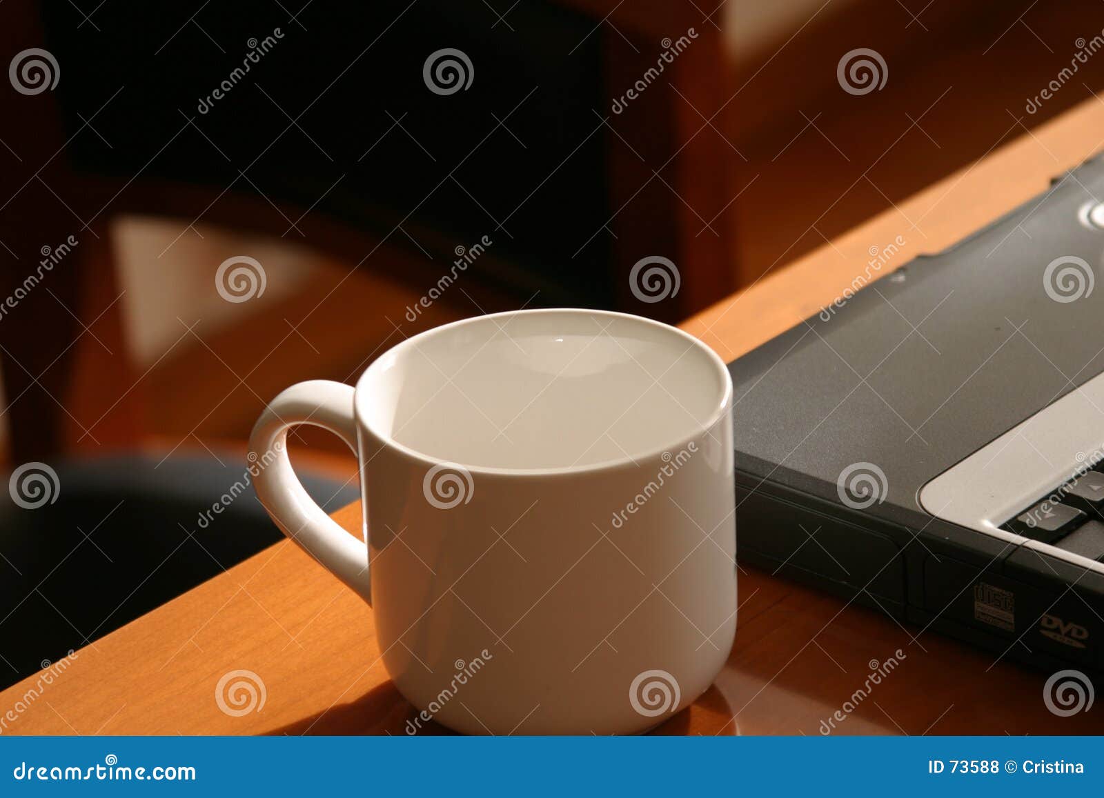 Cup and laptop stock photo. Image of laptop, notebook, office - 73588