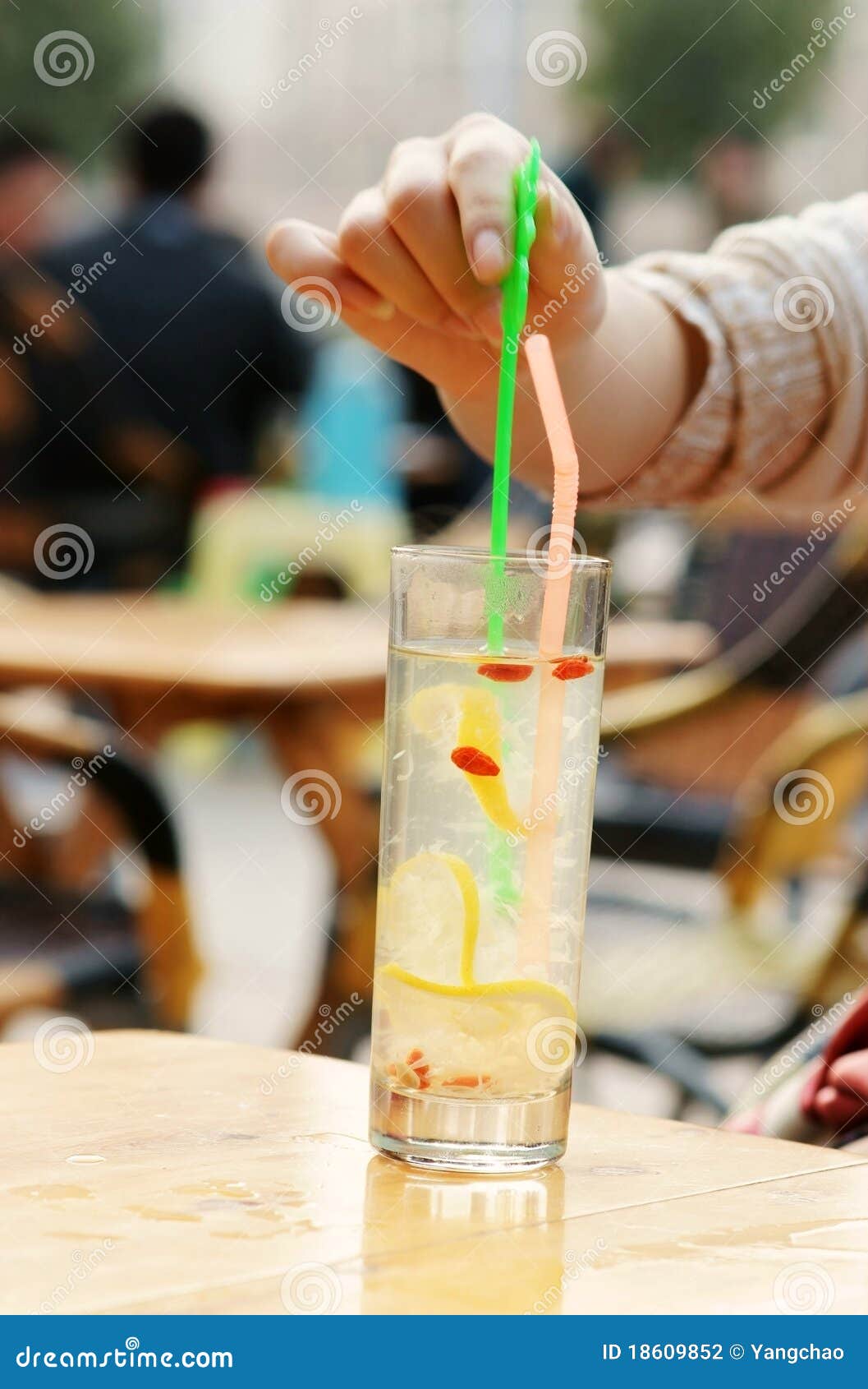 A Cup of Lemon Tea with Hand Stock Photo - Image of time, drink: 18609852
