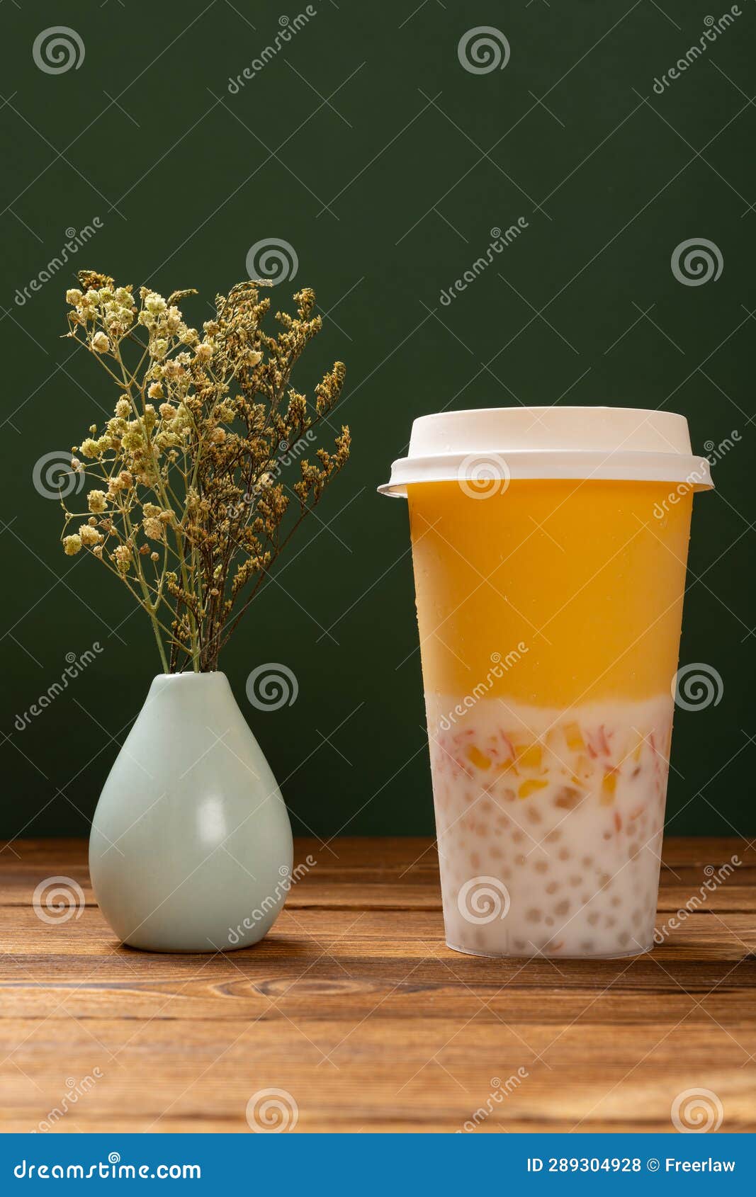 A Cup of Mango Pomelo Sago Dessert Vertical Composition Stock Photo ...