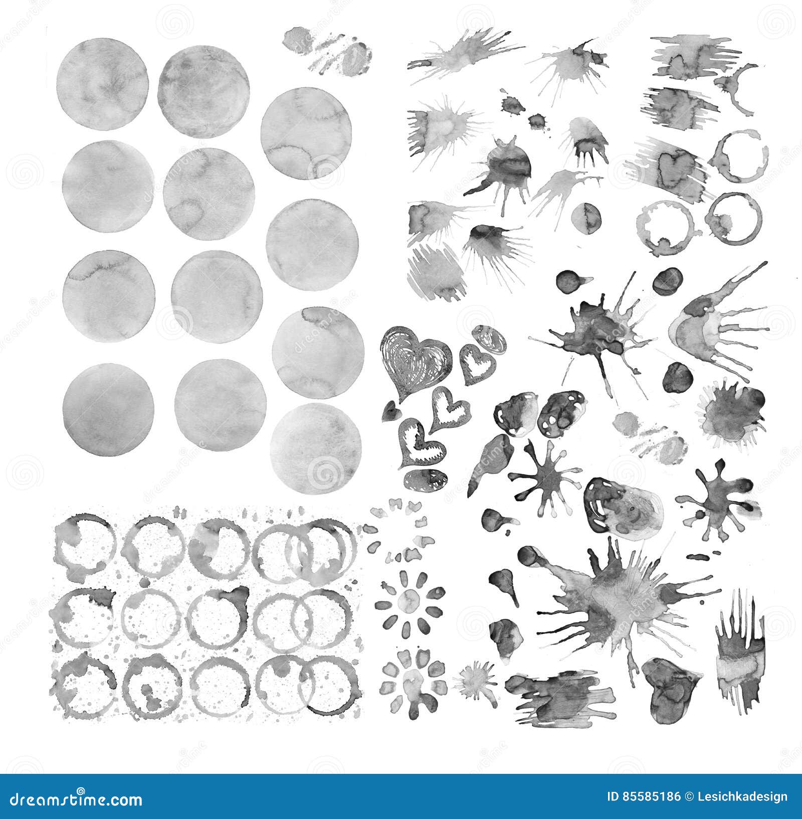 Cup marks blobs splashes stock photo. Image of beverage - 85585186