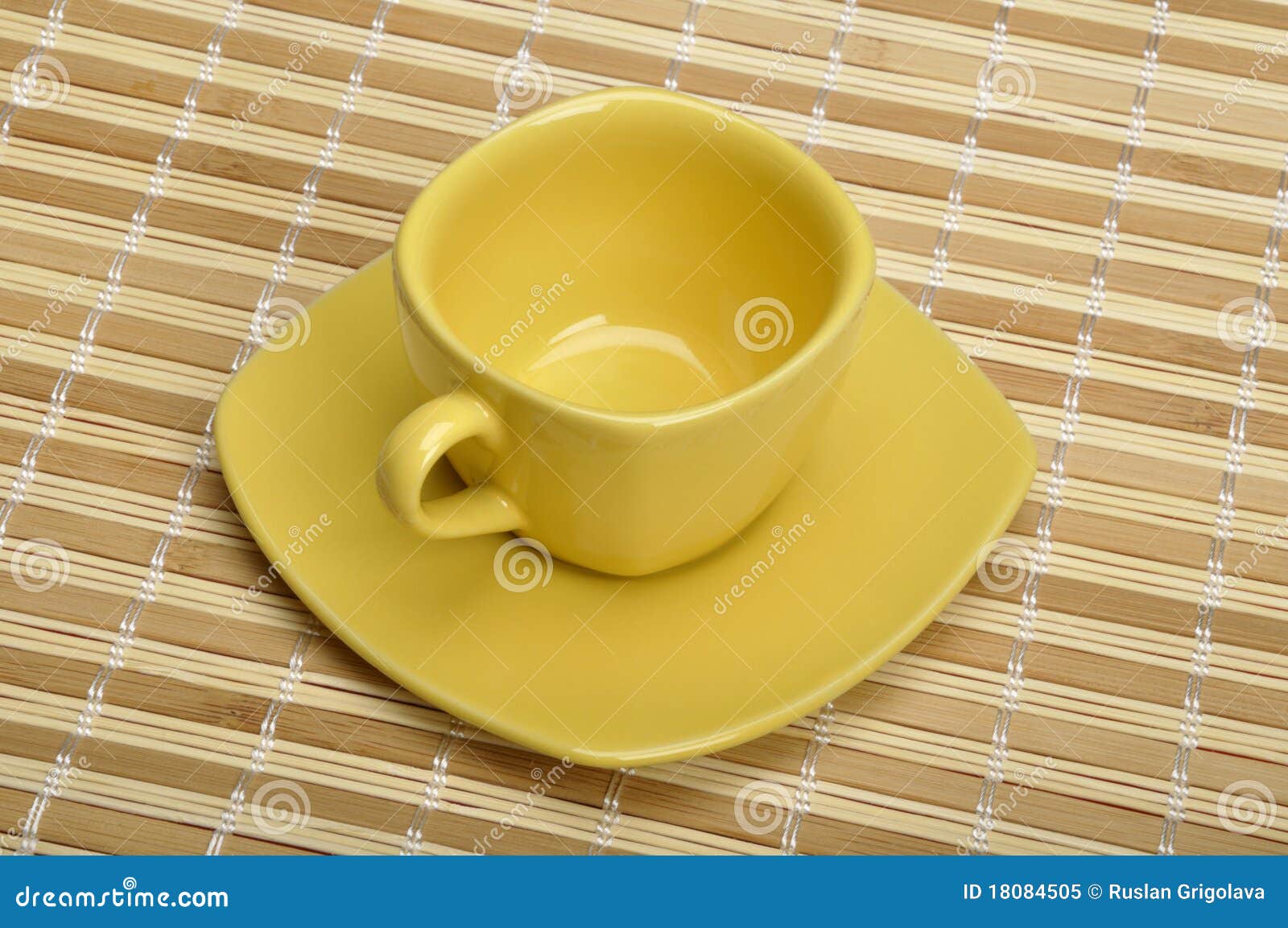 Cup on the mat stock image. Image of drinkware, earthenware - 18084505